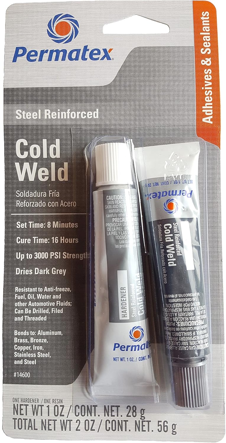 Amazon.com: Permatex 14600 1 Oz Cold Weld Bonding Compound 2 Count ...