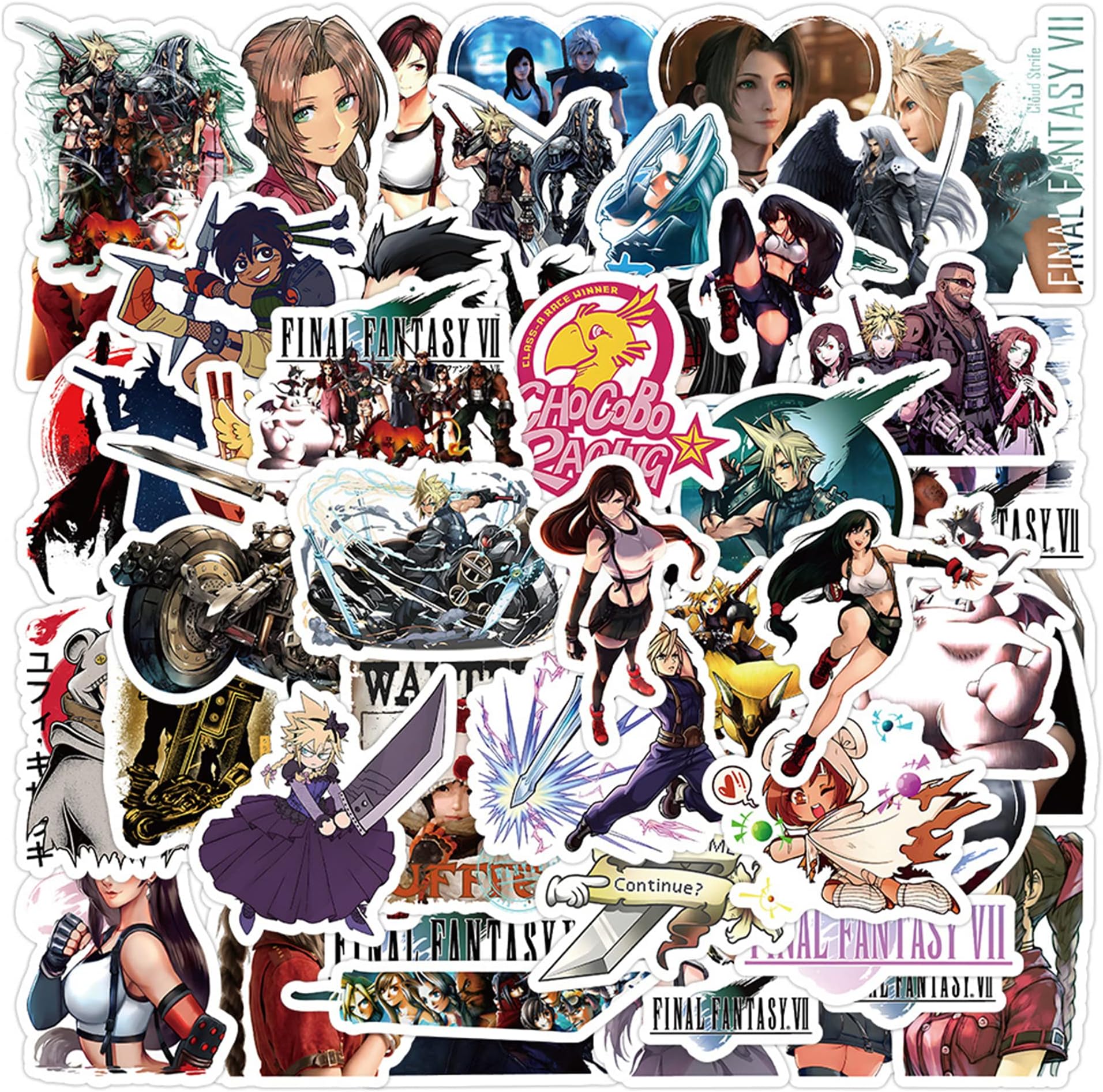 Amazon.com: MUYINGZHUO Final Fantasy Stickers, 50PCs Cartoon Game ...