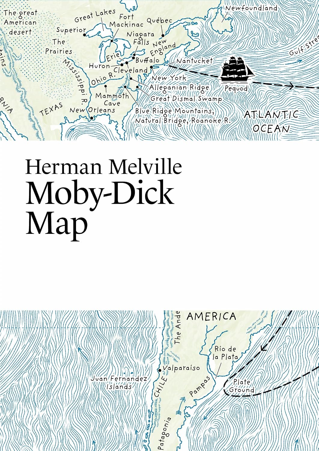 Herman Melville: Moby-Dick Map (Paris Grafik's Literary Maps ...