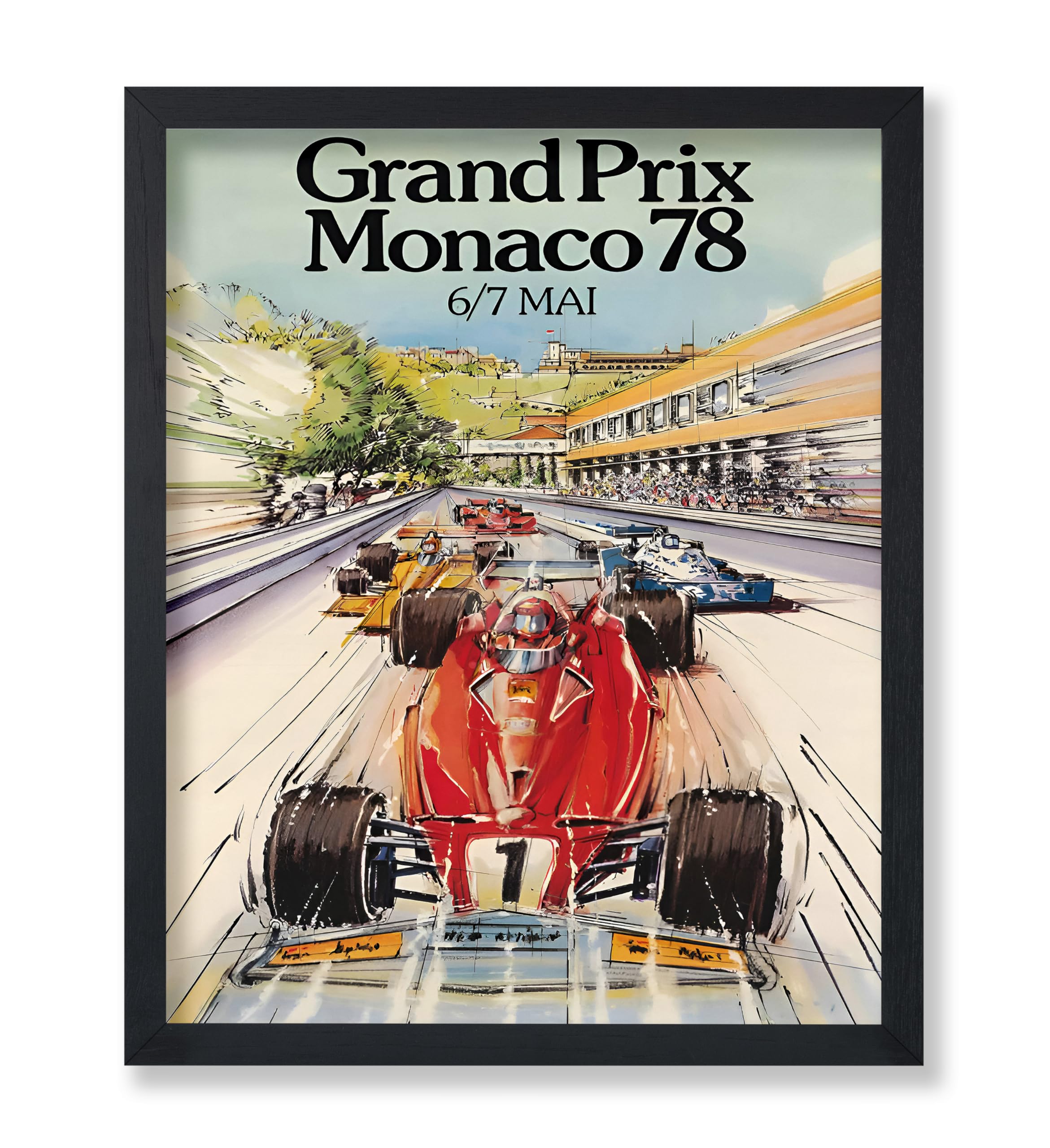 Amazon.com: Poster Master Vintage Monaco Car Racing Poster - Retro ...