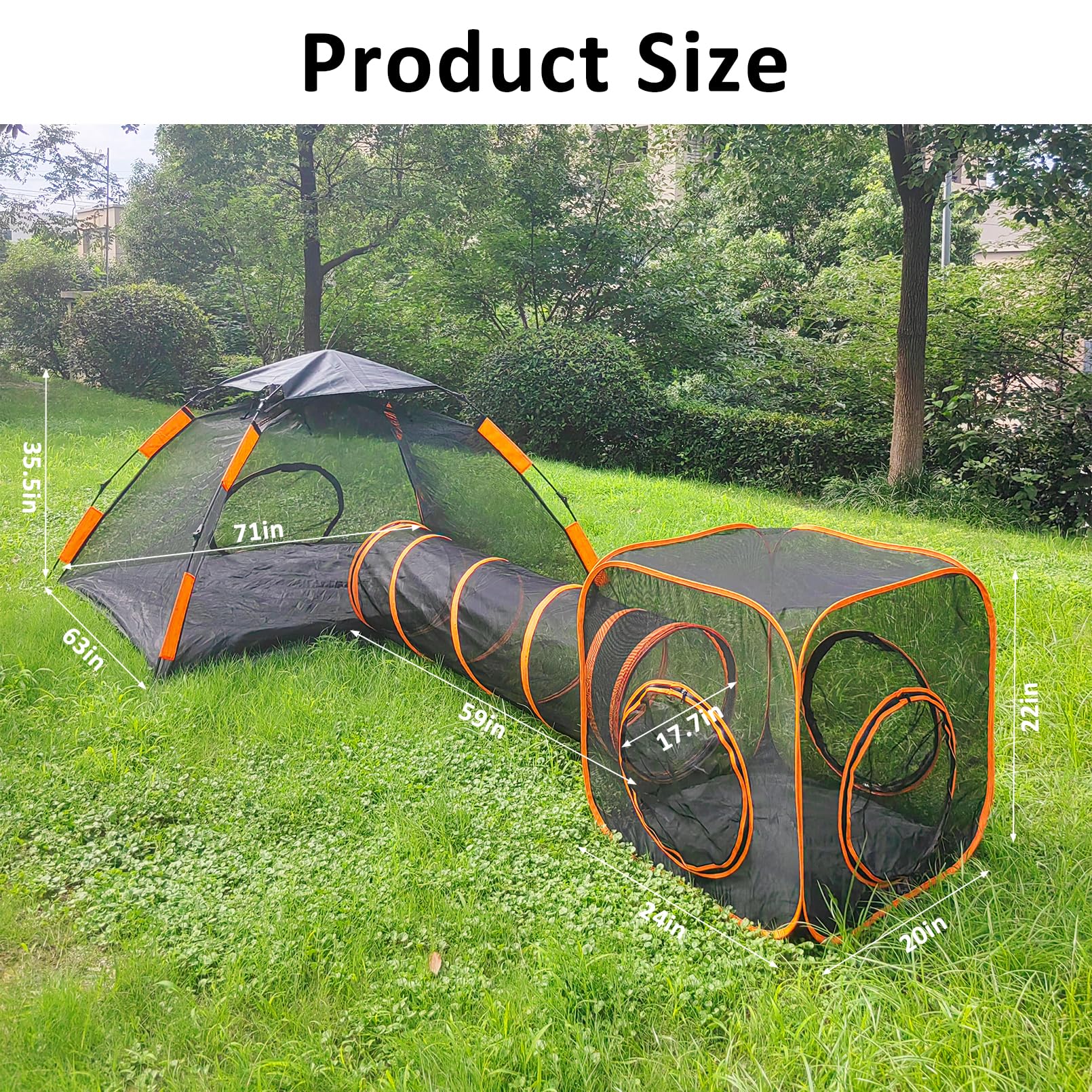 BNOSDM 3-in-1 Outdoor Cat Enclosure for Indoor Cats Portable Pop Up ...