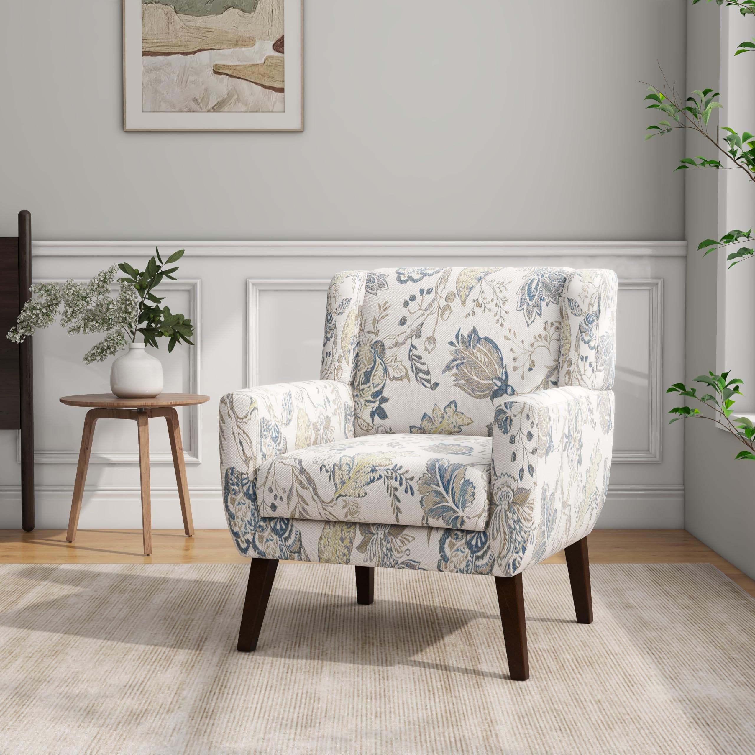 Amazon.com: DREAMSIDEA Accent Chair, Modern Linen Blend Arm Chair for ...