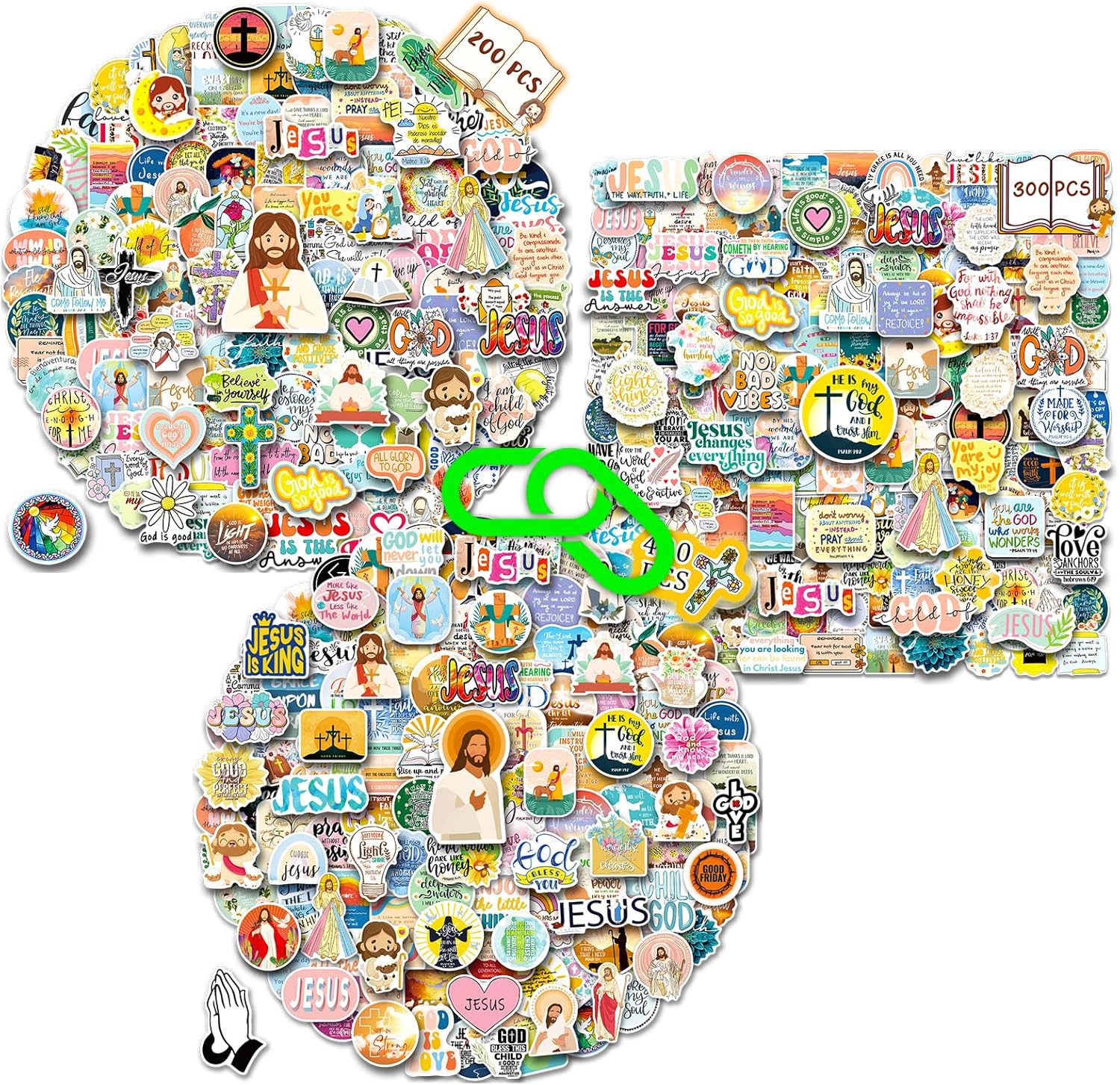 Amazon.com: WAKEMOODEI 900PCS Christian Stickers Pack, Religious ...