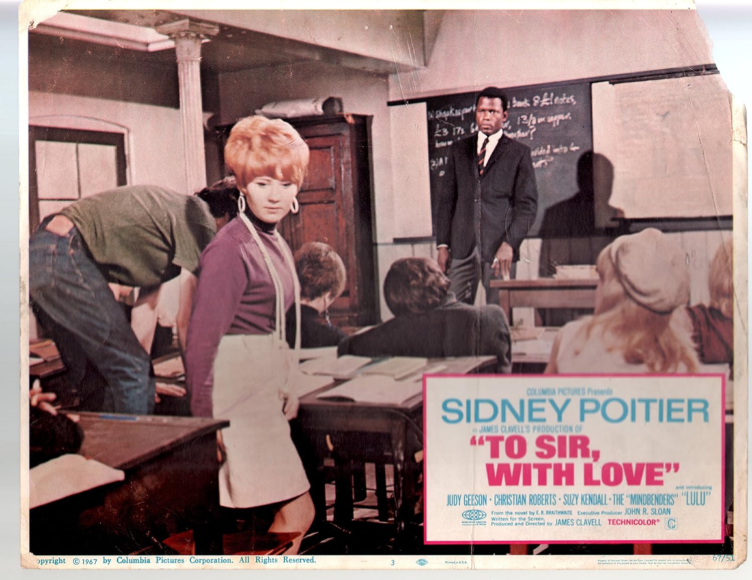 Amazon.com: MOVIE POSTER: To Sir With Love-11x14-Color-Lobby Card ...