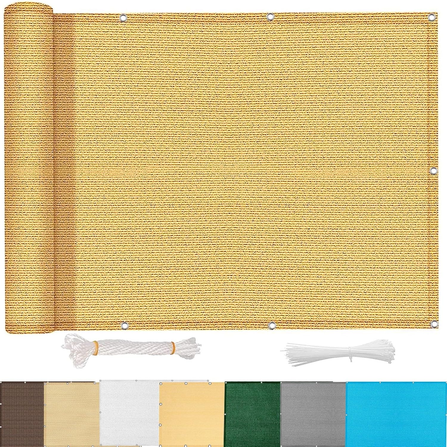 Amazon.com : Sun Shade Sail Rectangle 1.6x3.5m Privacy Screens ...