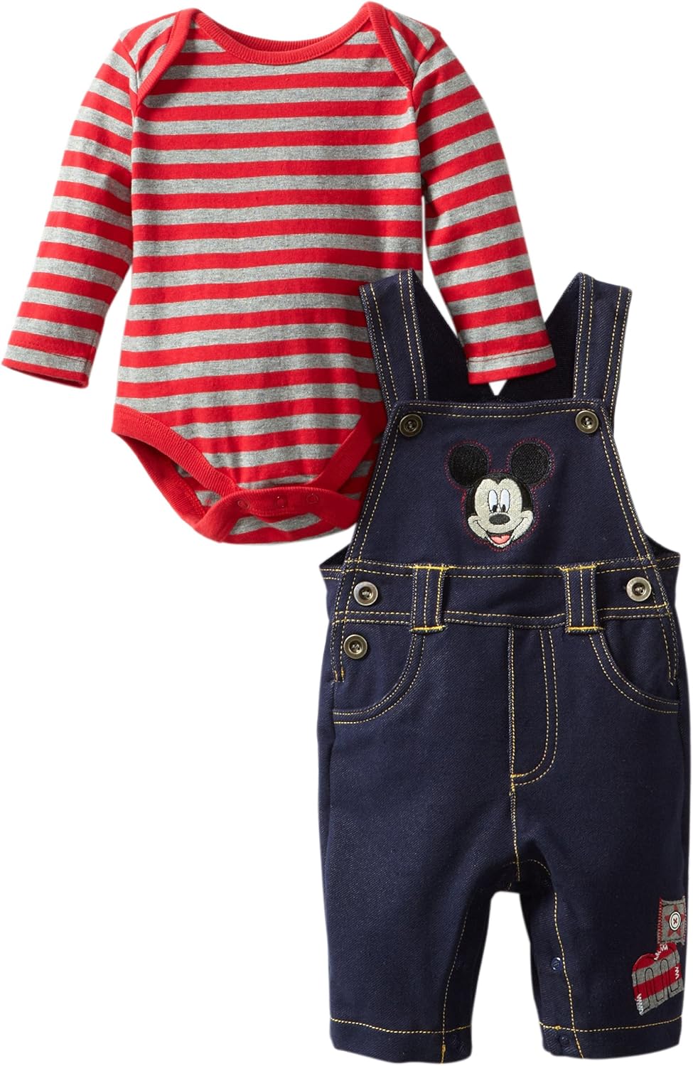 Amazon.com: Disney Baby Baby-Boys Newborn 2 Piece Overall Set, Multi, 6 ...