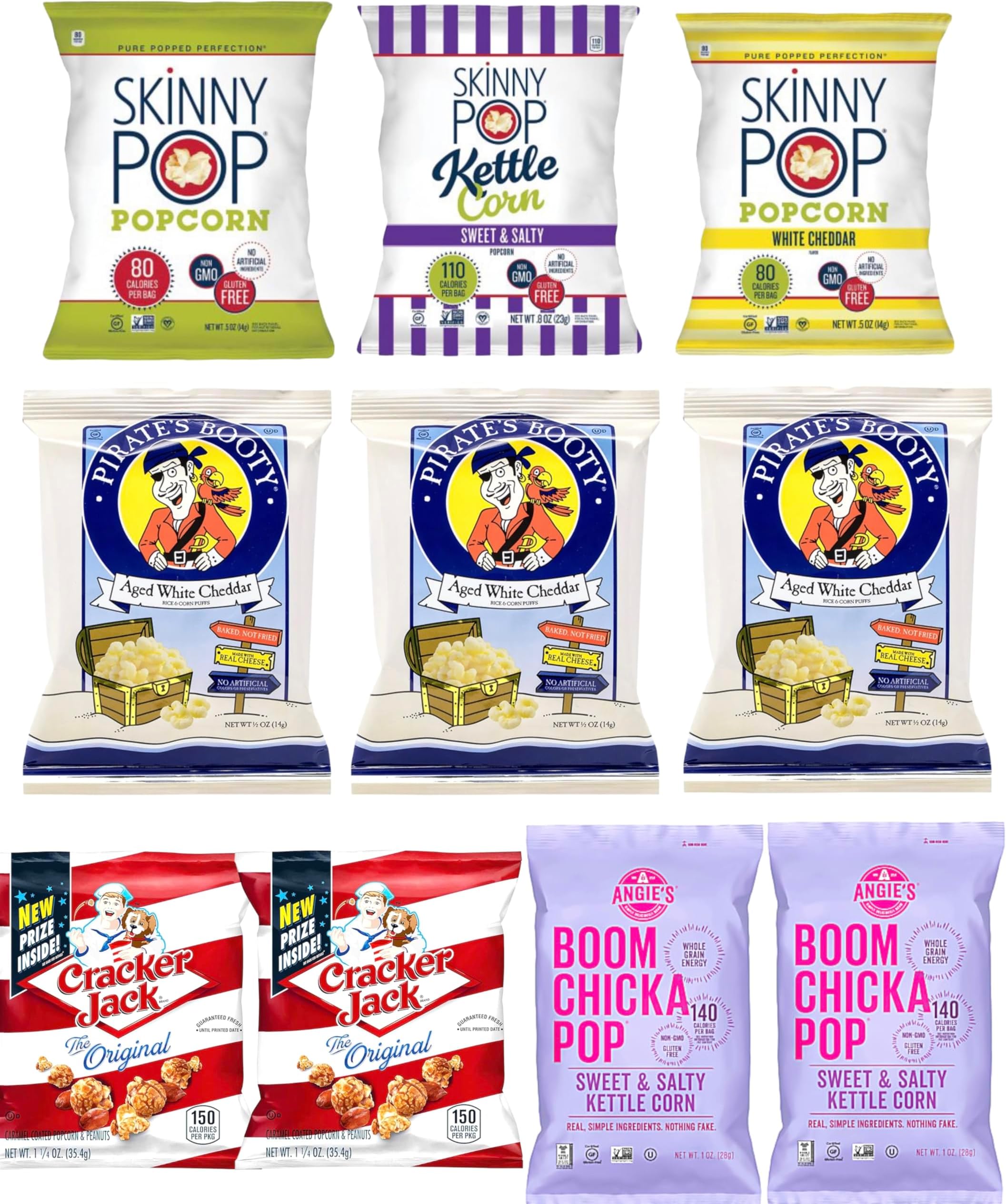 Amazon.com: Popcorn Snack Pack Variety Pack - Skinny Pop Popcorn ...