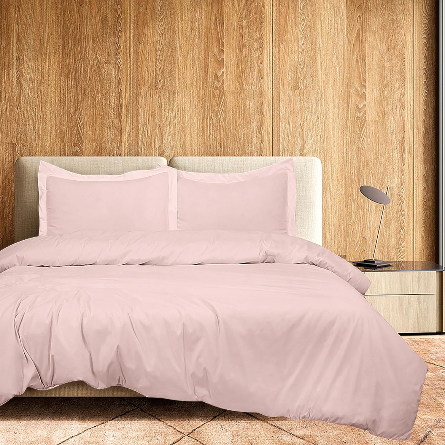 Amazon.com: ROYALE LINENS Pink Duvet Cover Full Size - 3 Piece Bedding Comforter Covers - Zipper ...