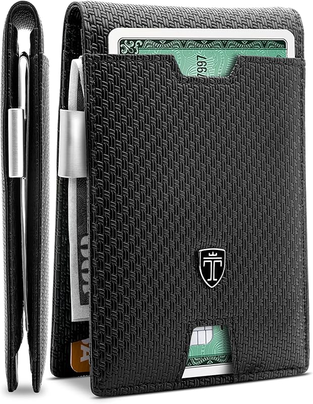 TRAVANDO Mens Slim Wallet with Money Clip AUSTIN RFID Blocking Bifold ...