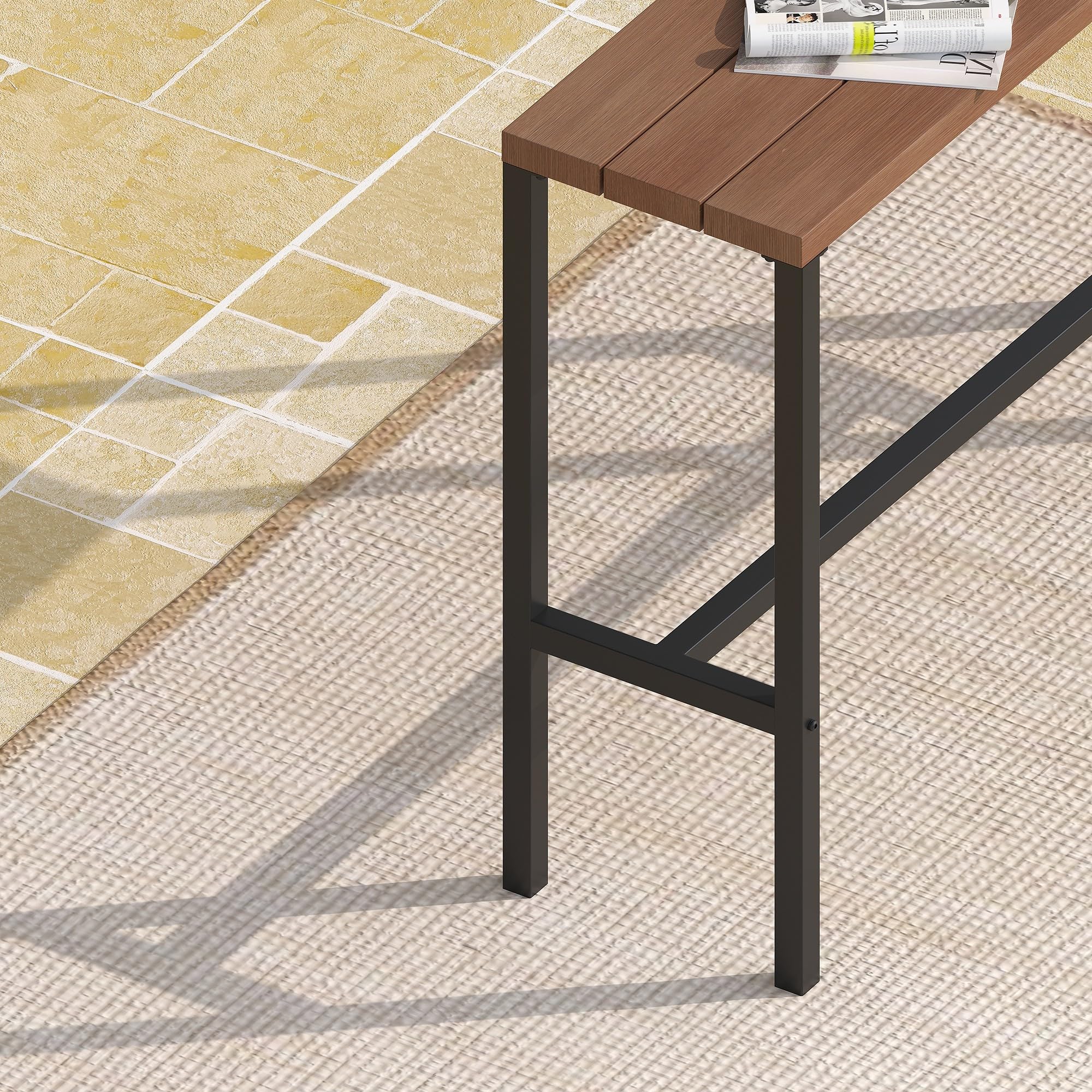 Snapklik.com : DIFY 45.3” Outdoor Bar Table, Patio Bar Height Pub Table ...