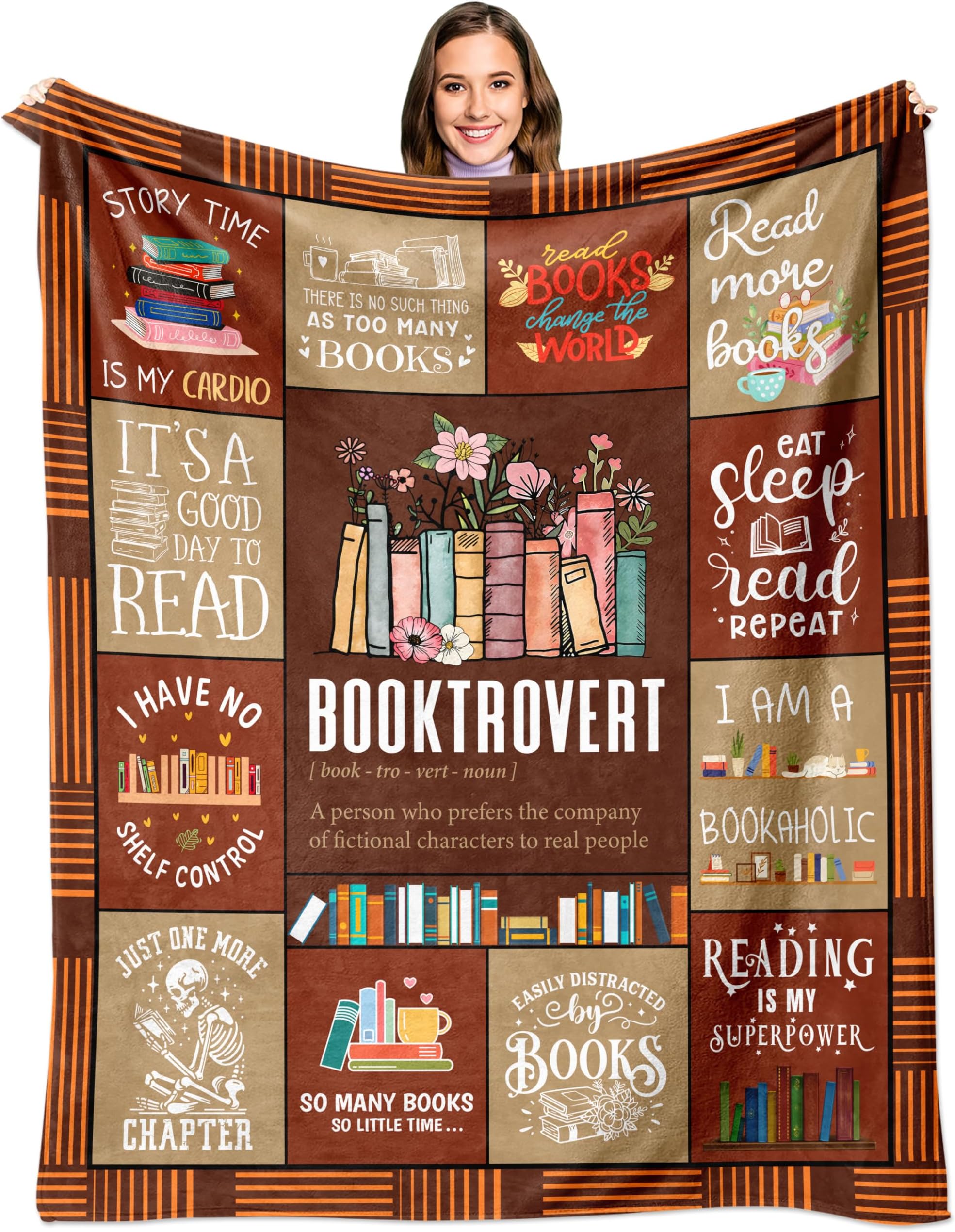 Amazon.com: Juirnost Book Lovers Gifts Reading Blanket,Gifts for Book ...