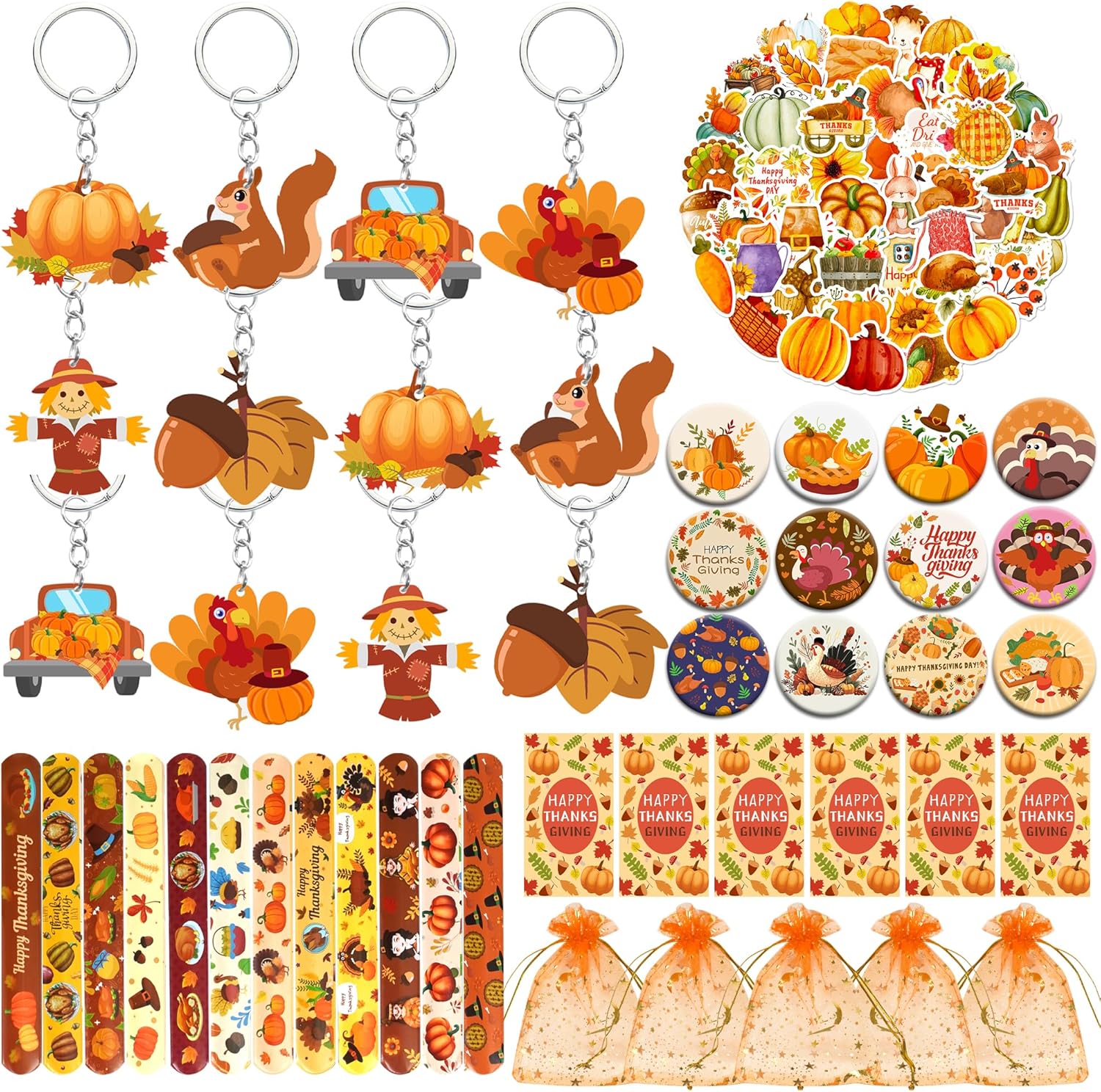 Amazon.com: BANBALLON 110 PCS Thanksgiving Party Favors Autumn Party ...