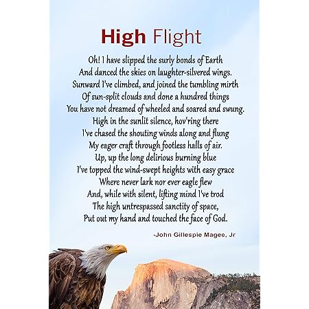 Amazon.com: wesellphotos High Flight Poem - Poster, Print, Picture or ...