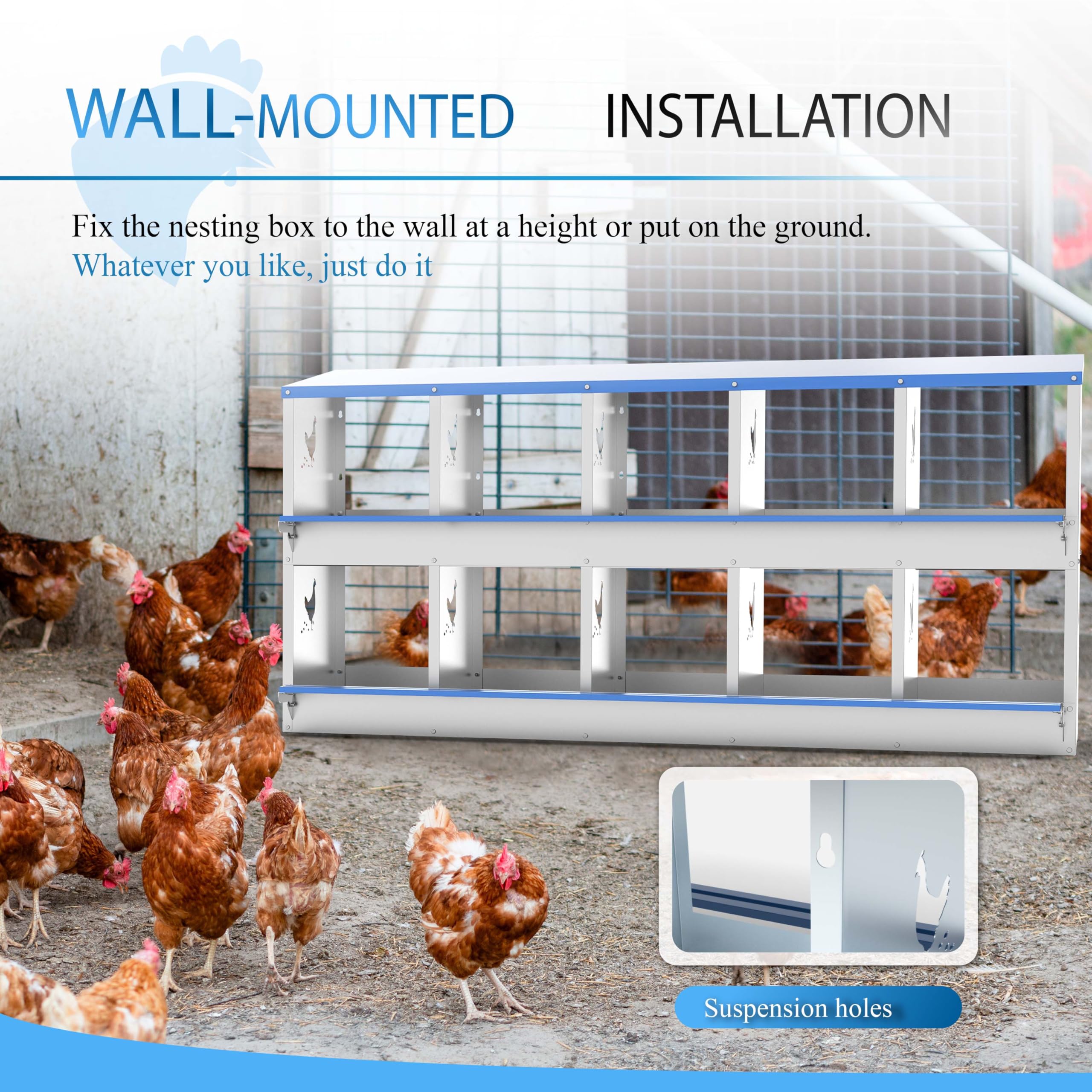 Snapklik.com : 10 Compartments Chicken Nesting Box Laying Boxes For ...