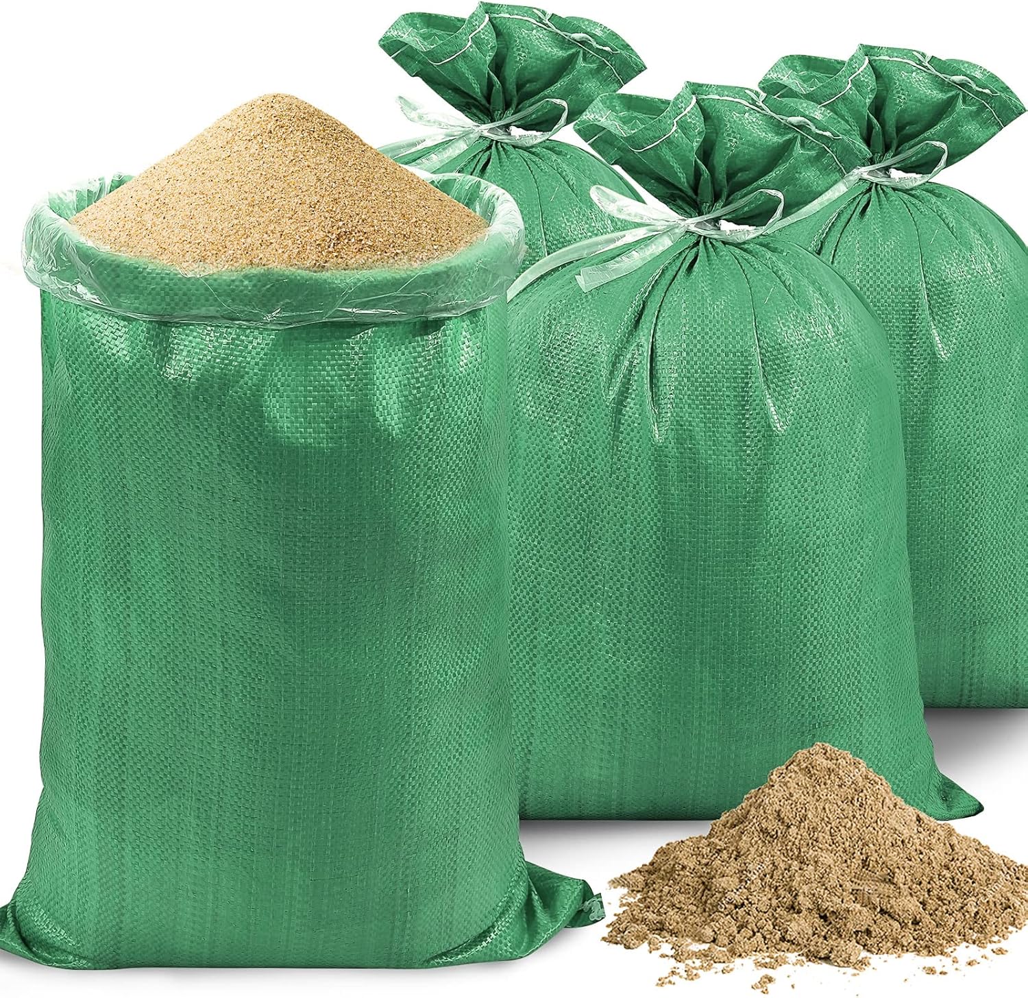 Amazon.com : Amylove 60 Pcs Heavy Duty Sand Bags with Ties Empty Woven ...