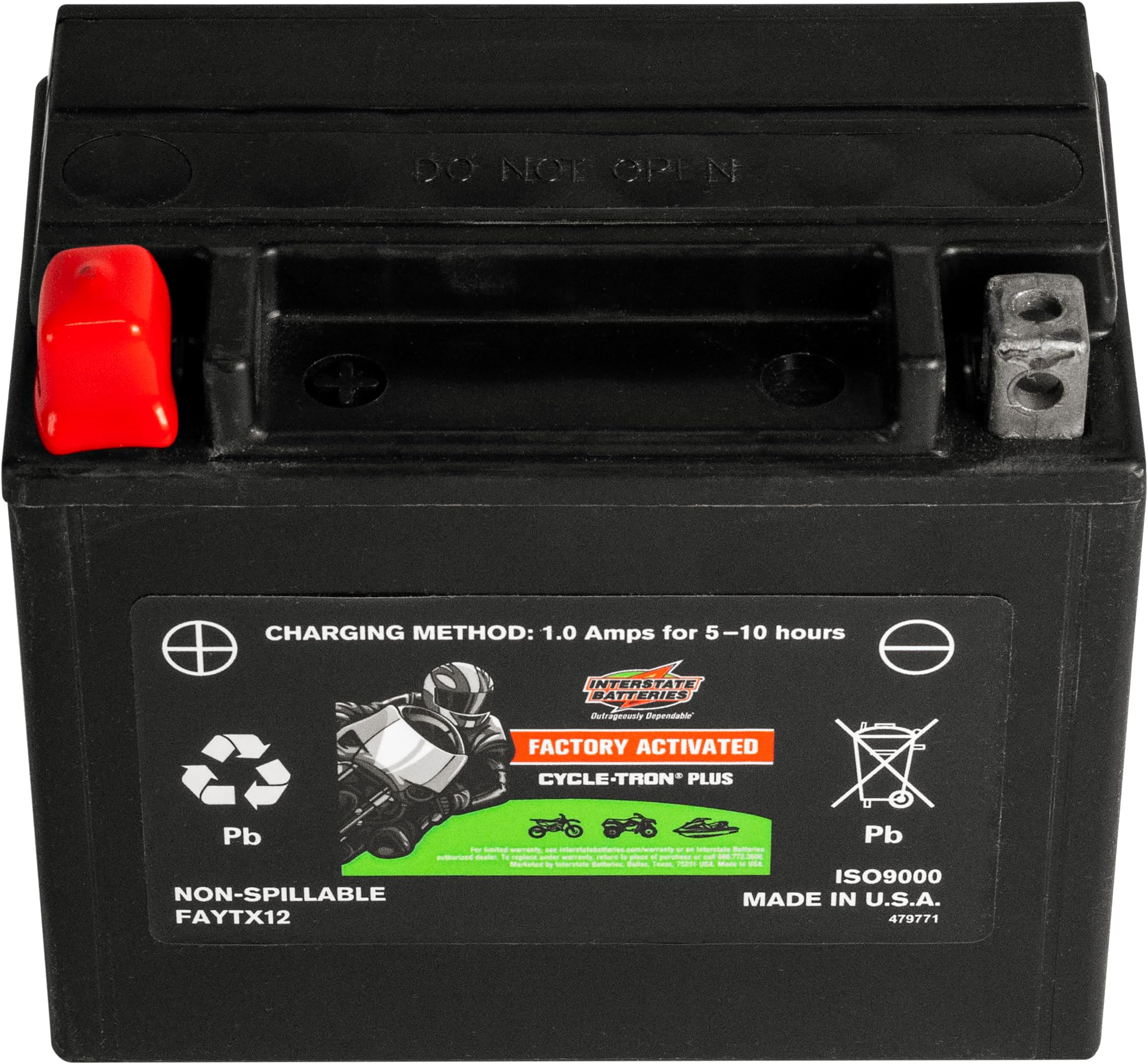 Amazon.com: Interstate Batteries YTX12 12V 10Ah Powersports Battery ...