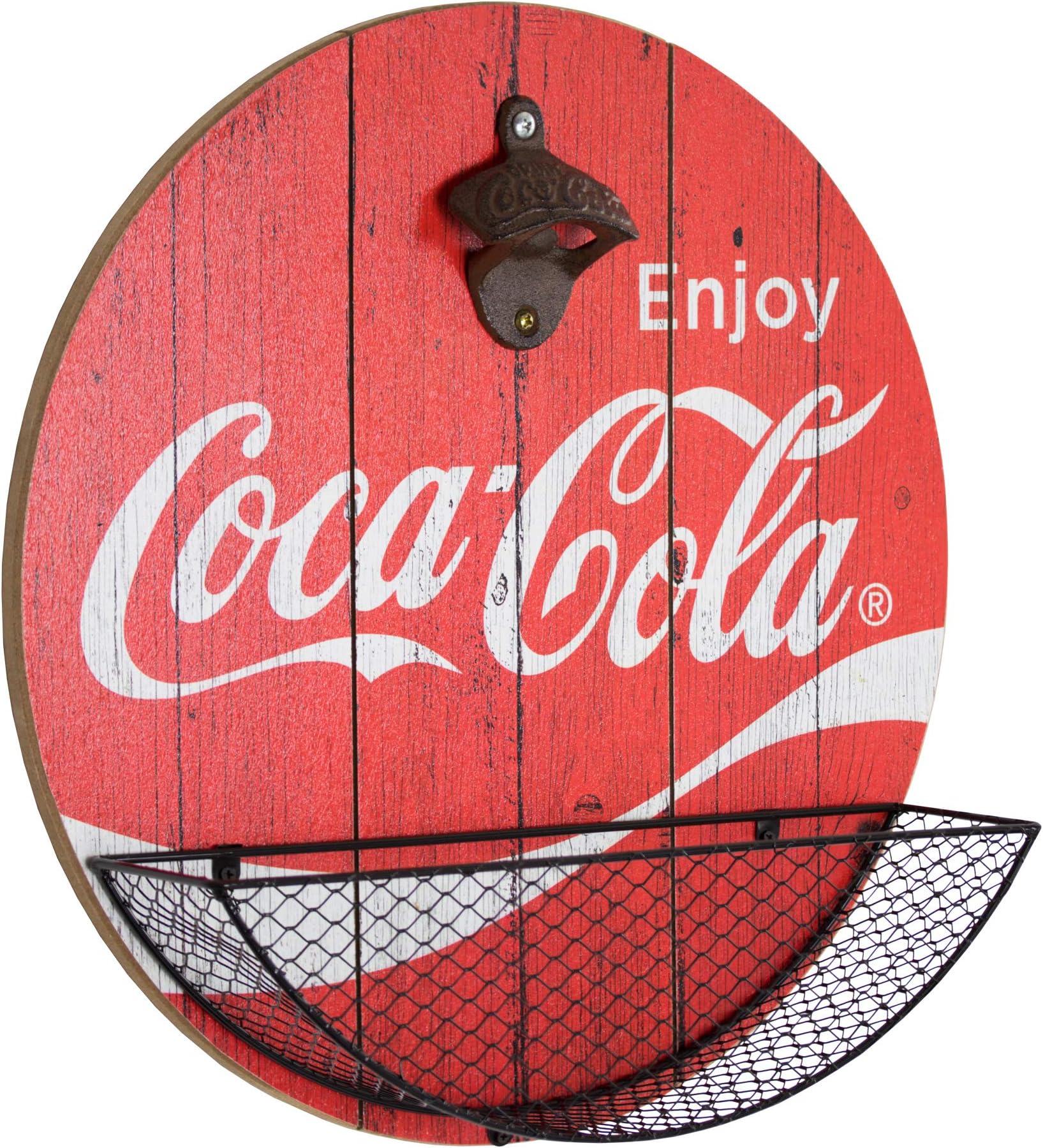 Amazon.com: Tablecraft 1 X Coca Cola Wall Mount Bottle Opener and Coca ...