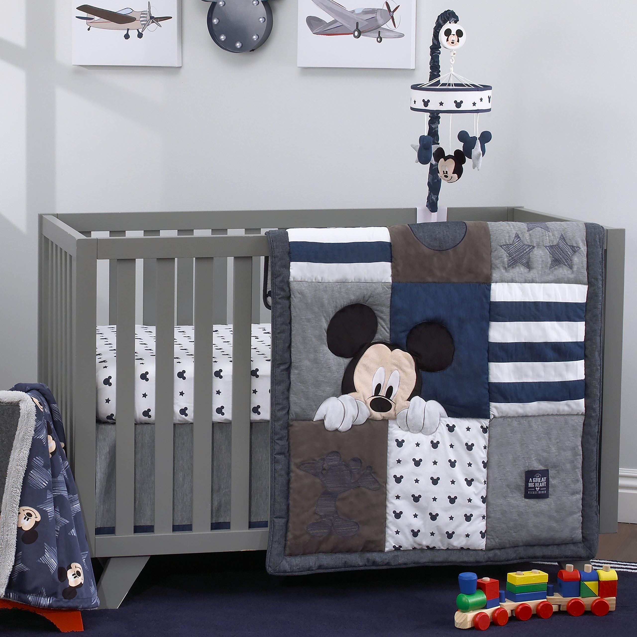 Amazon.com : Disney Mickey Mouse 4 Piece Hello World Denim/Star/Icon ...