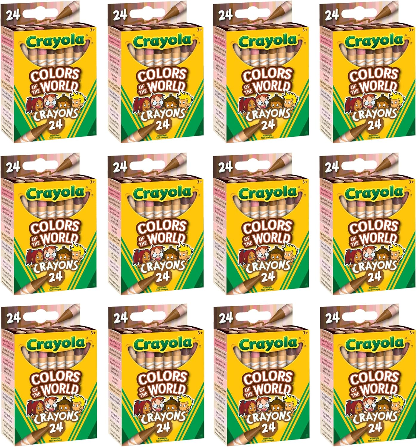 Crayola Canada 12 pack Crayola Colors of the World Skin Tone Crayons ...