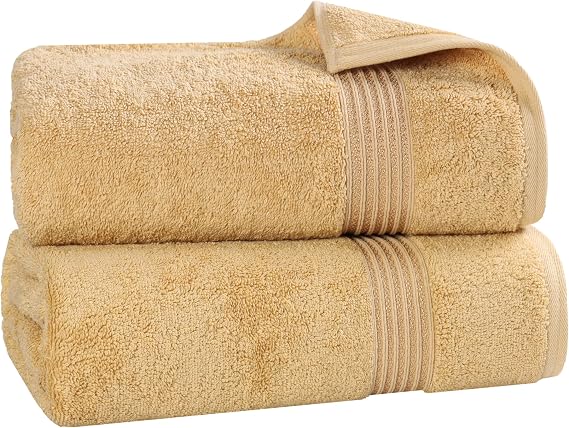 Amazon.com: Superior Egyptian Cotton 2-Piece Bath Sheet Towel Set ...
