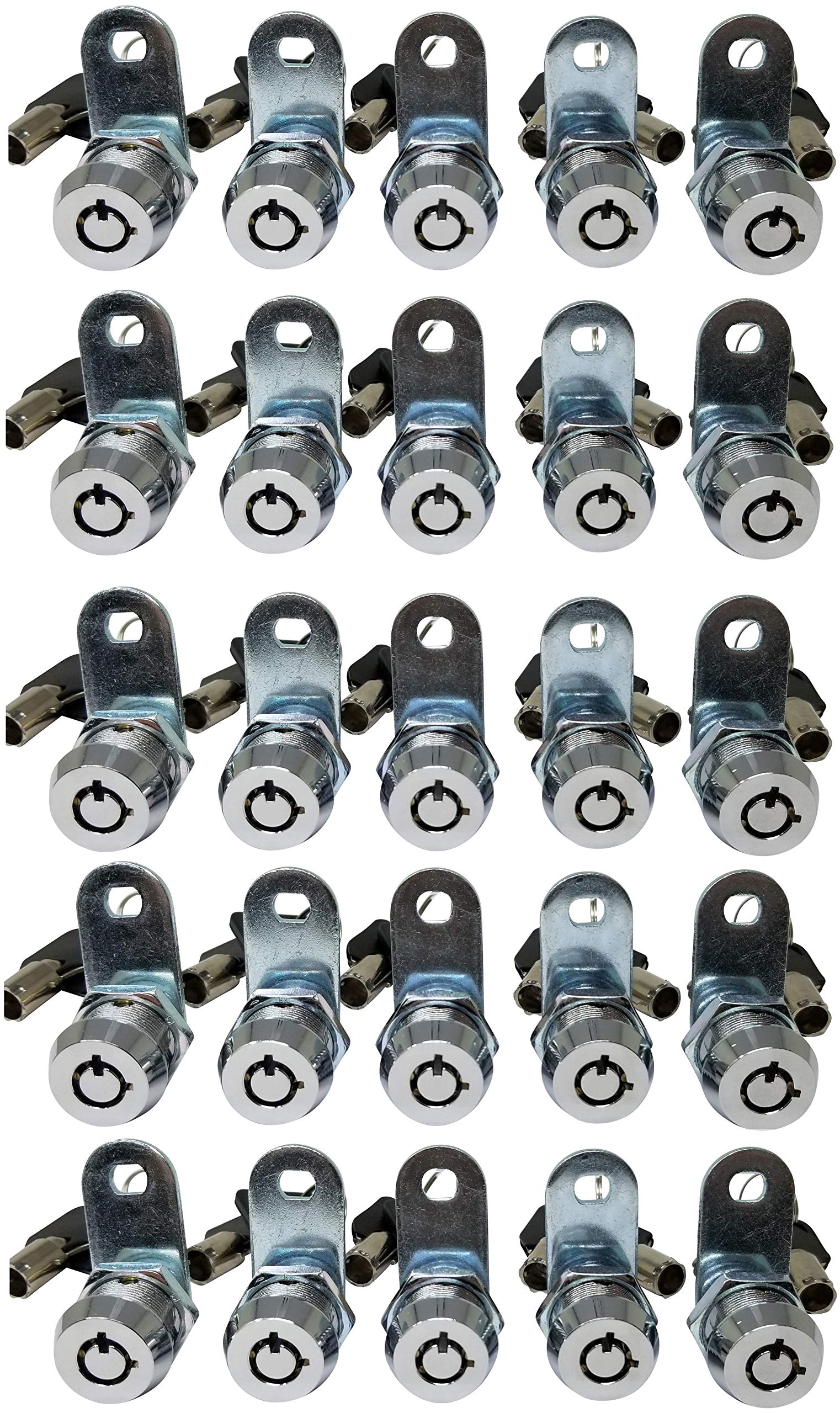 Admiral Locks 5/8” Tubular Cam Lock, Keyed Alike Removable Key RV ...