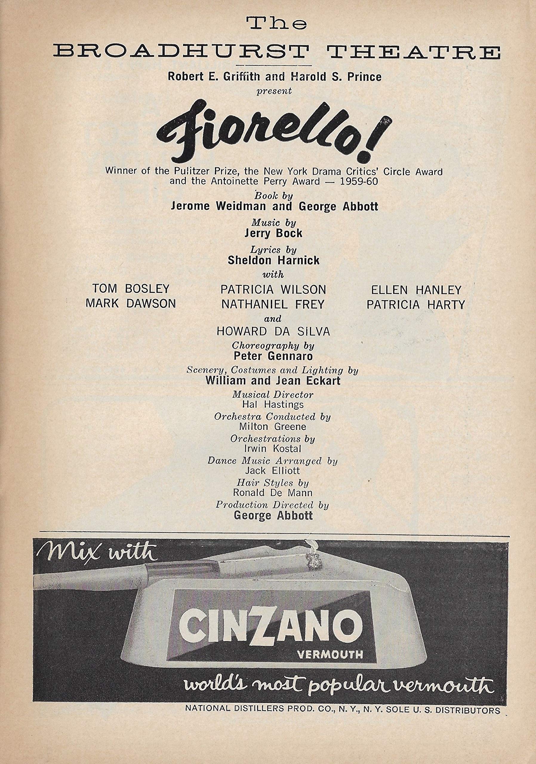 Tony Award 1960 Fiorello