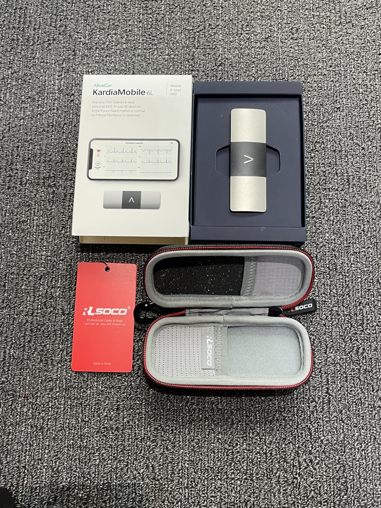 AliveCor® KardiaMobile 6L | Wireless 6-Lead ECG | Works with Smartphone ...