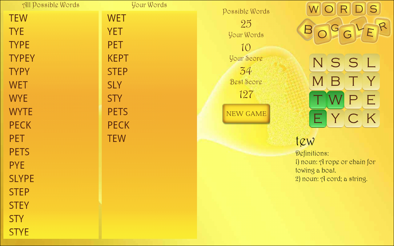 mots Boggler - Application sur Amazon Appstore