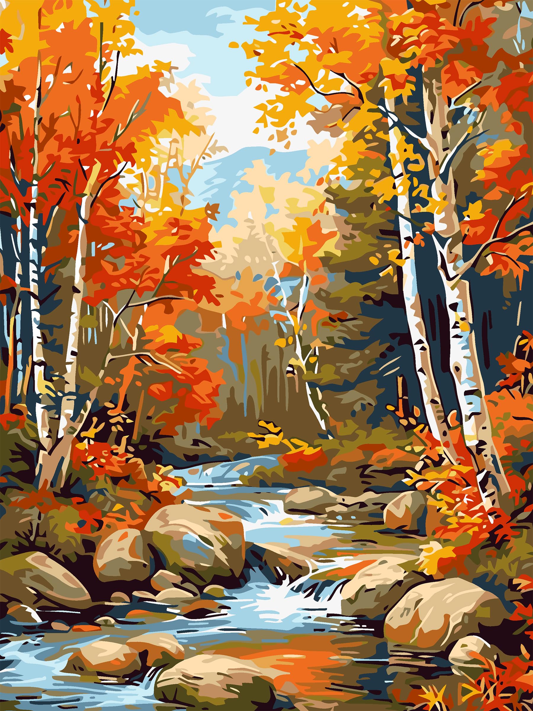 Amazon.com: Meothan Fall Paint by Numbers Kits for Adults Beginners ...