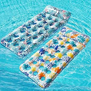 Amazon.com: OKSUWATER 2 Pack Inflatable Pool Float Large Pool Raft Pool ...