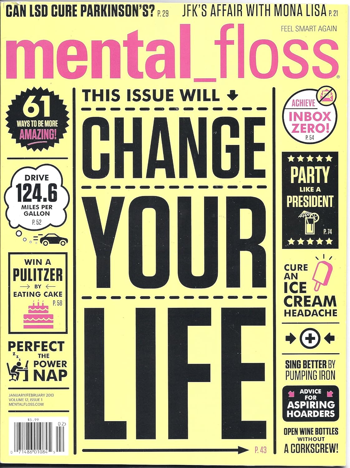 Mental Floss Magazine January February 2013 Unknown Author Amazon