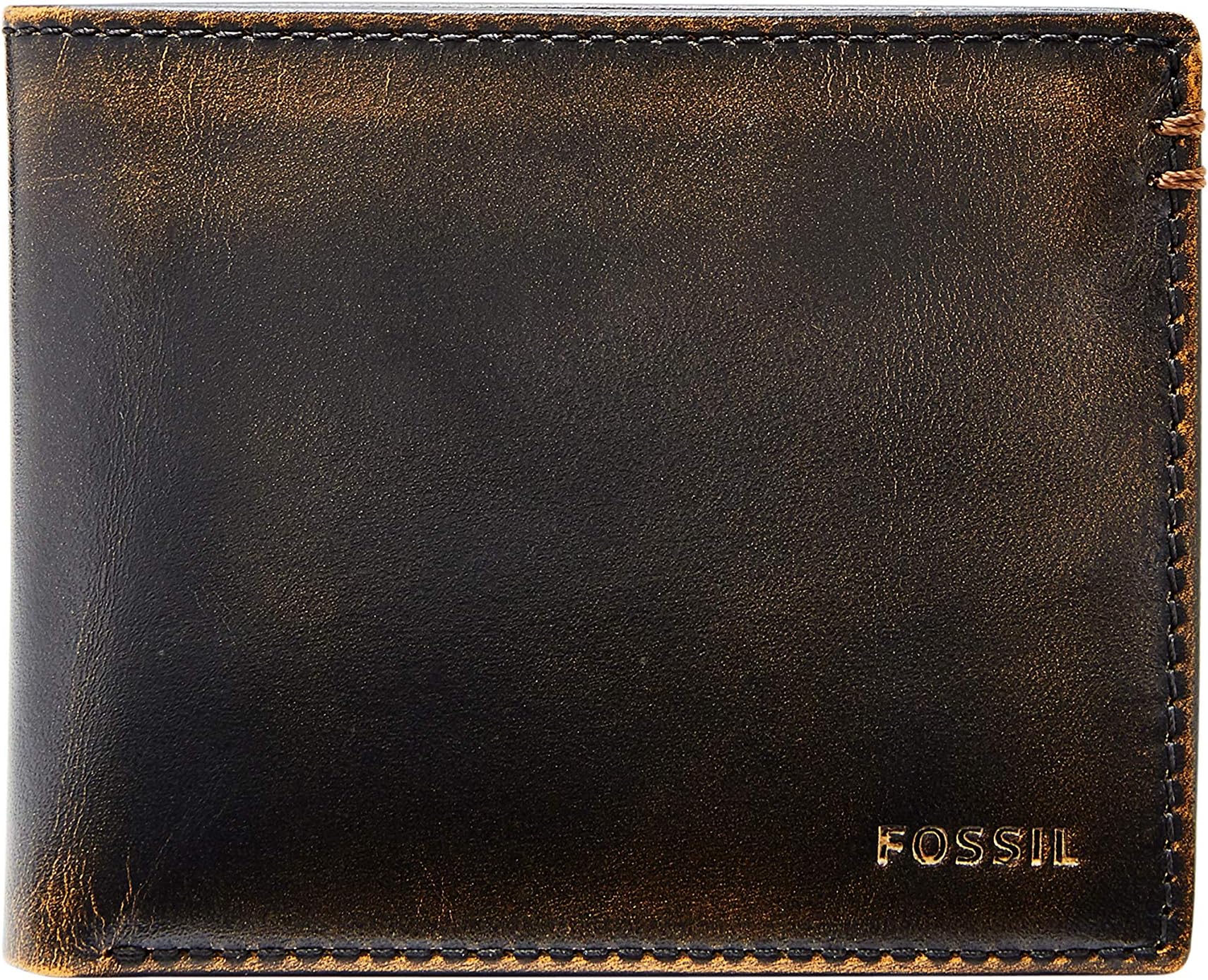 FOSSIL ML3644001 Men's Quinn Bifold with Flip Id, Black, One Size ...