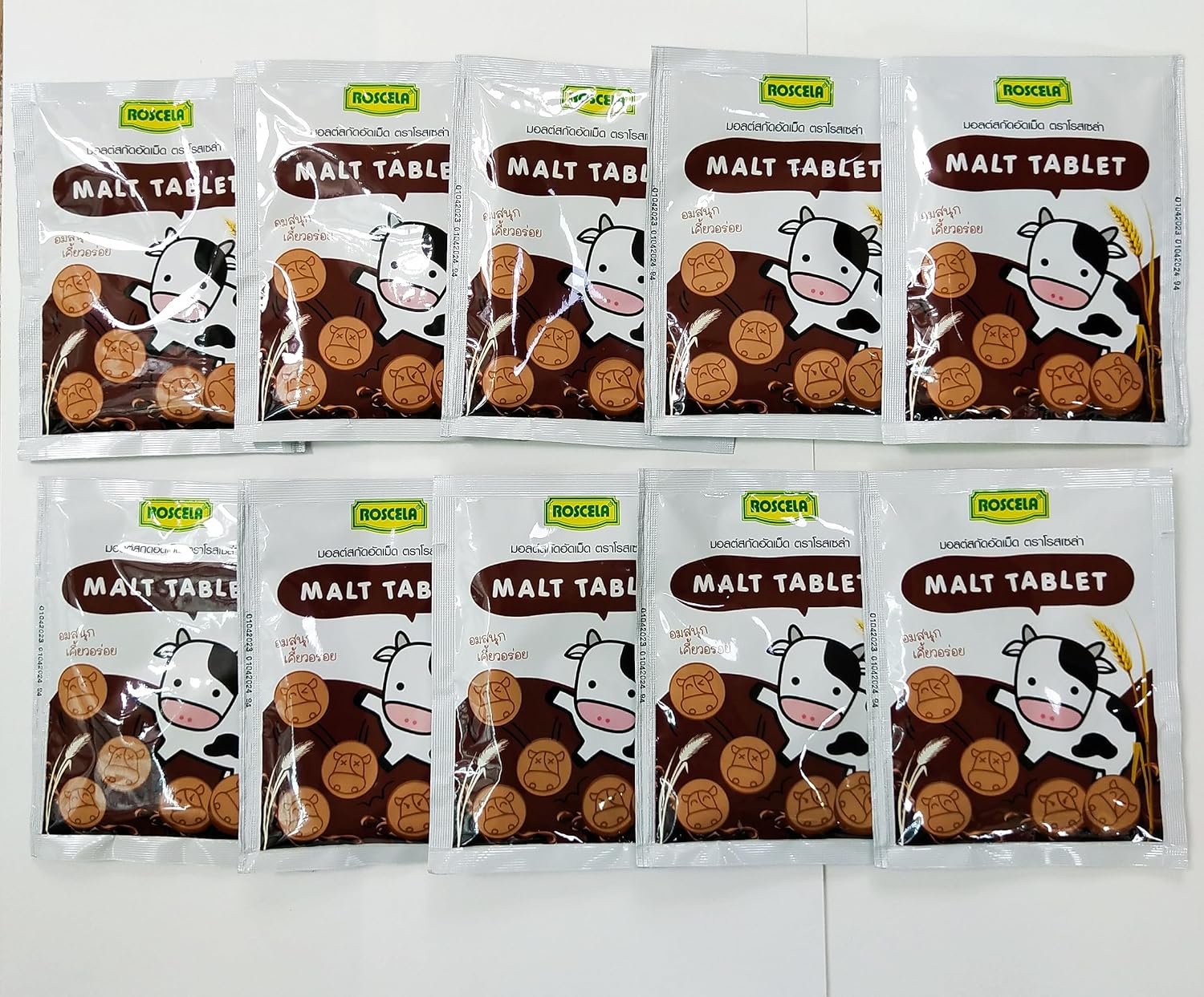 Amazon.com : Roscela Malt Milk Candy Tablet,15 g x 10 Packs : Grocery ...