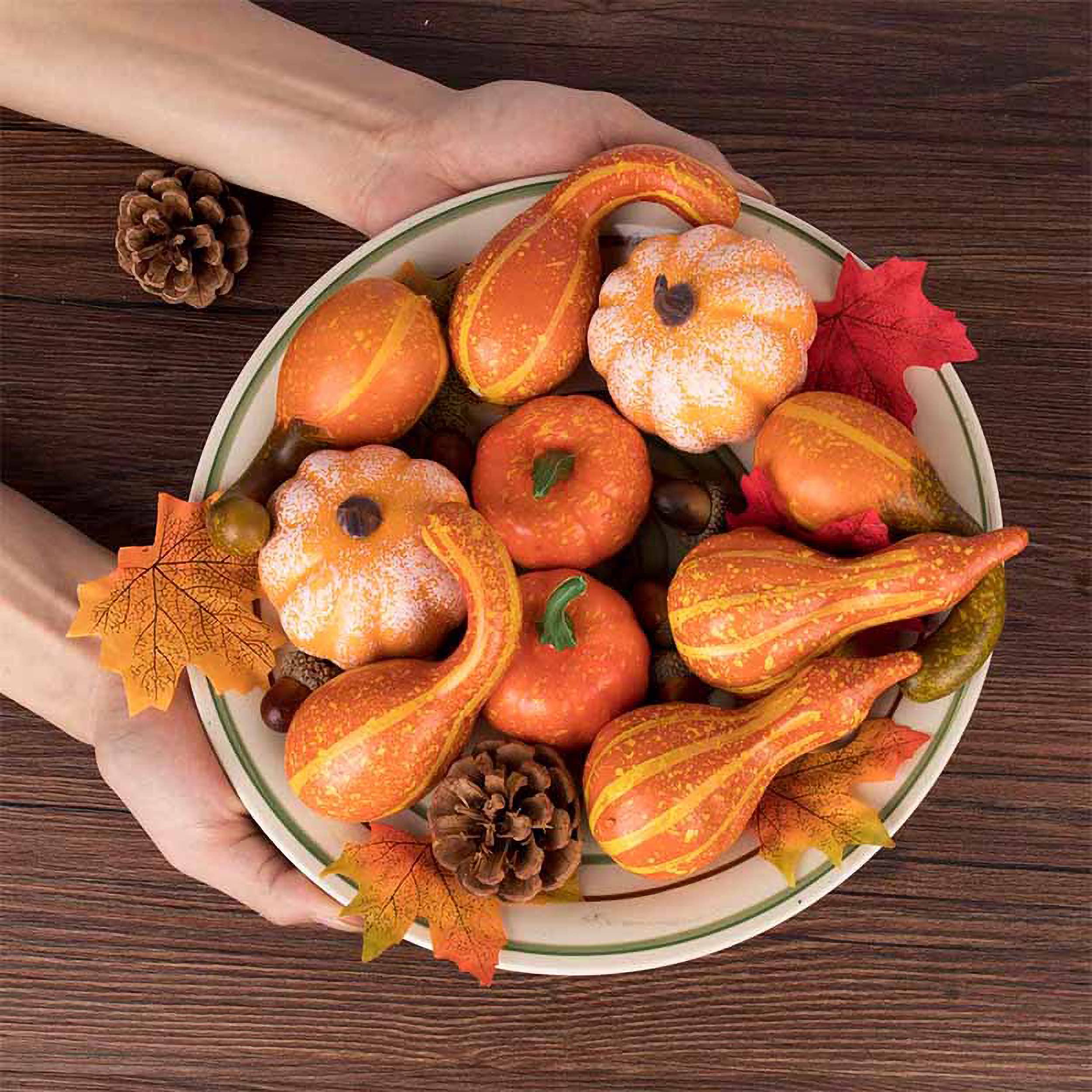 Acorns For Crafts 50Pcs Fall Decorations Set - Artificial Pumpkins ...