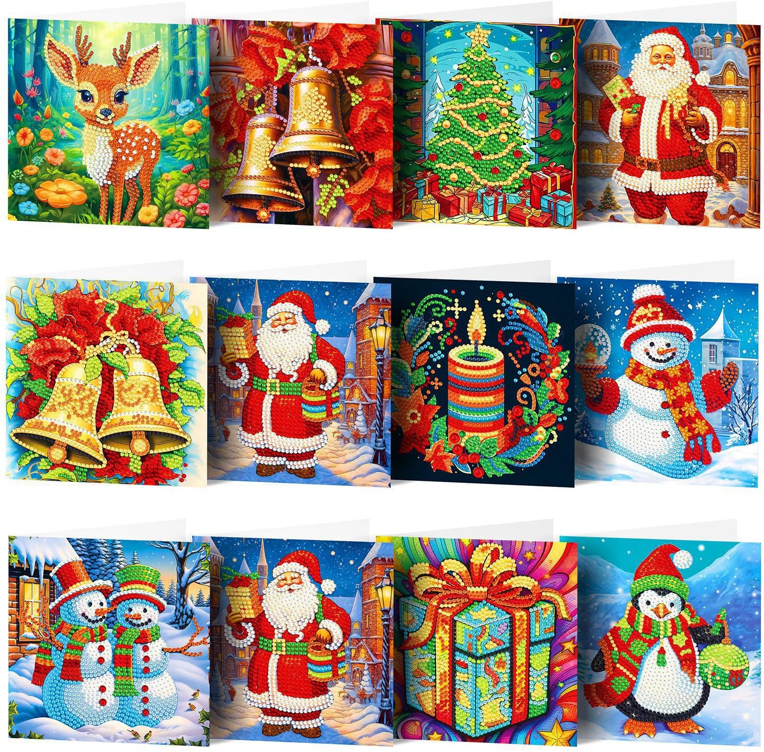 Huacan 5D DIY Diamond Painting Christmas Thanksgiving Greeting Cards ...