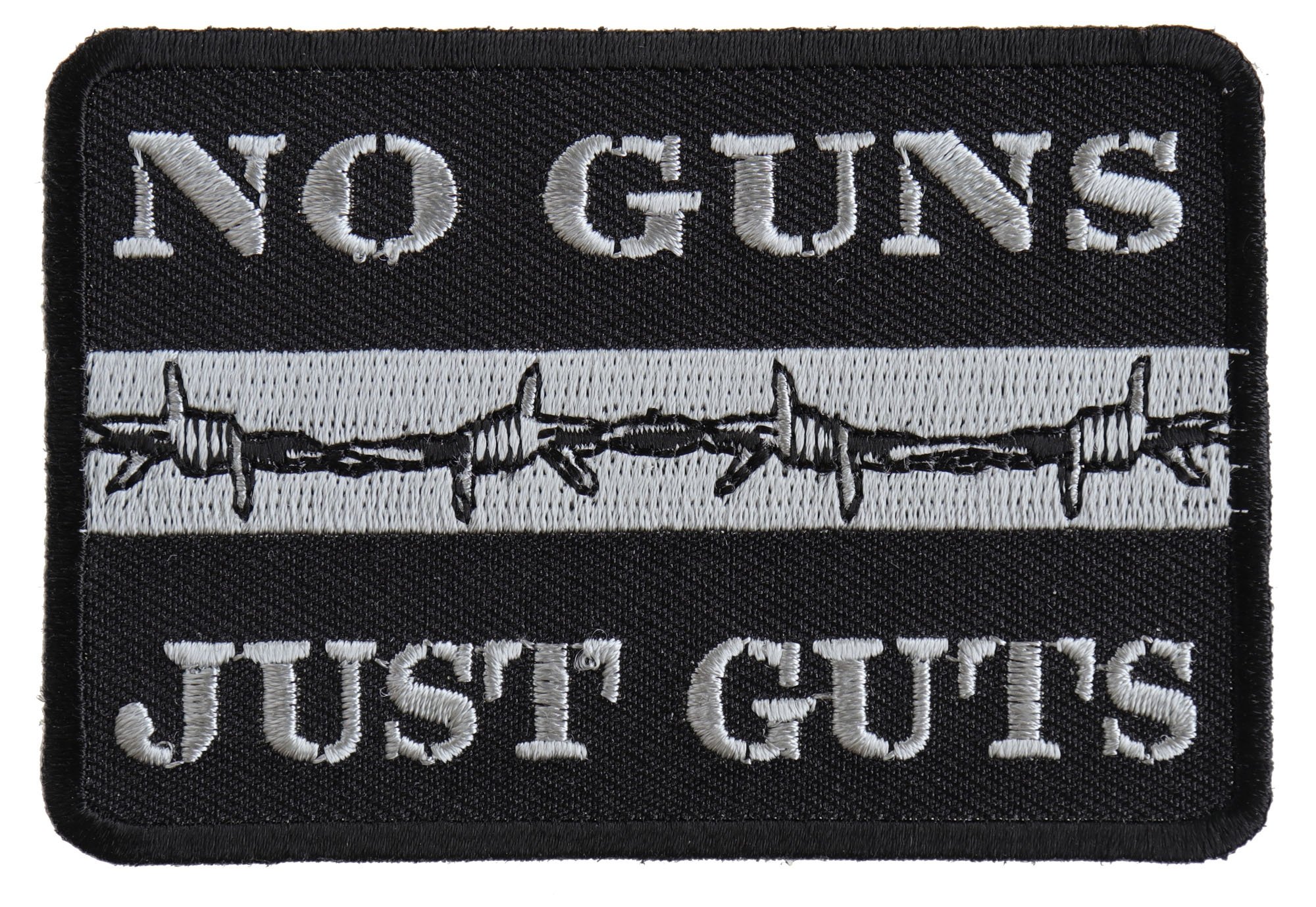 Amazon.com: No Guns Just Guts Thin Silver Line Patch for Correctional ...
