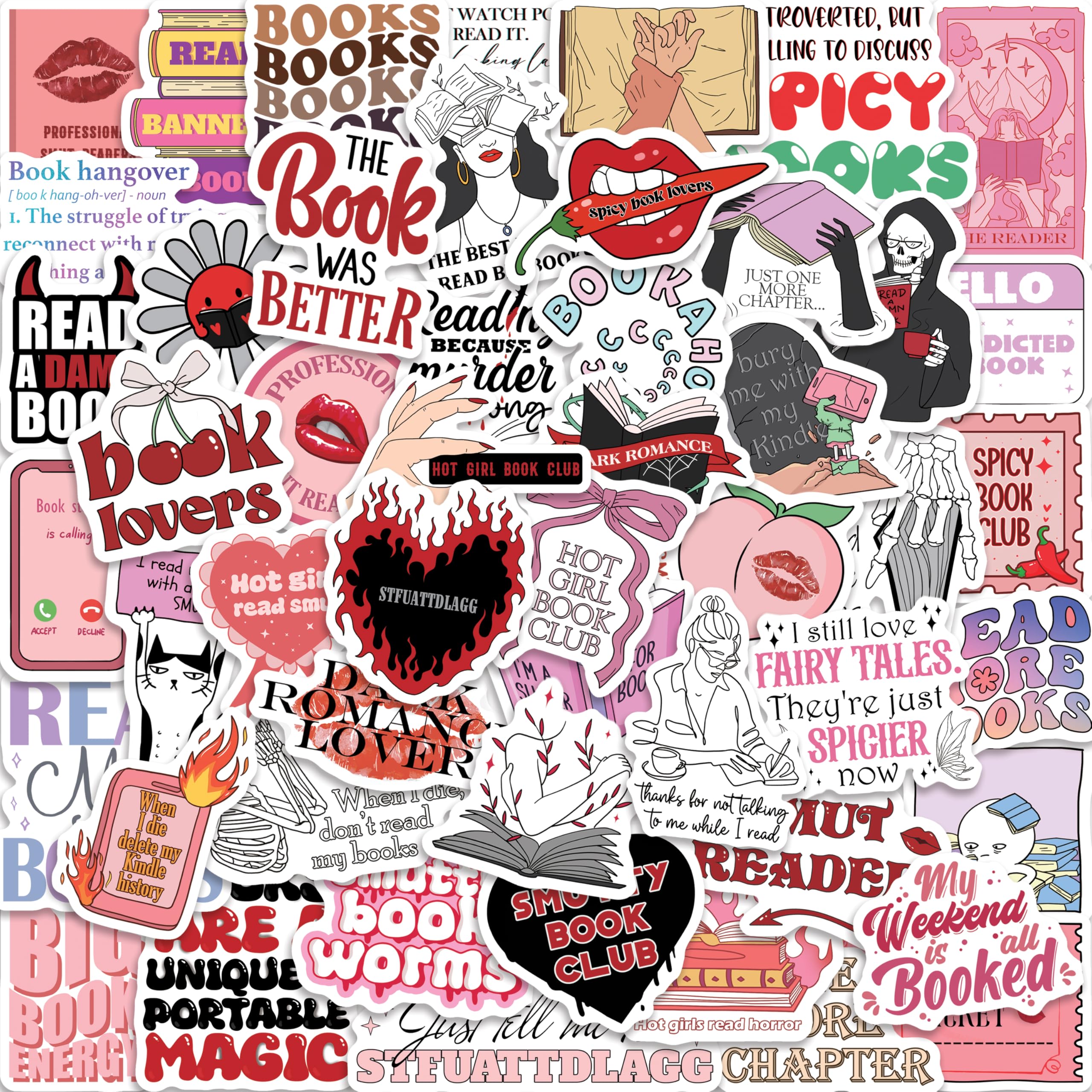 Amazon.com: 106 Pcs Book Stickers for Kindle, Holographic Dark Romance ...