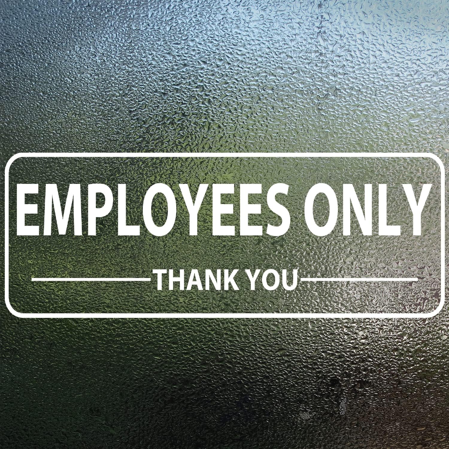 Amazon.com : Employees Only Sign Aluminum Silver 9 x 3 Inches Self ...