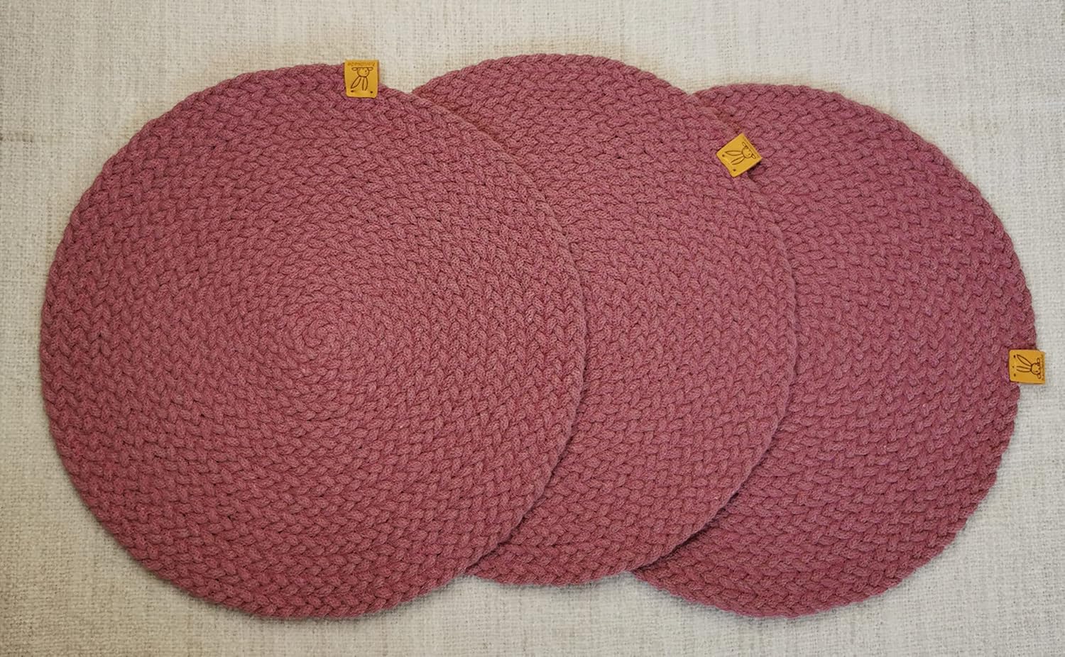 Amazon.com: Round Dining Table Placemats, Plate Mats, Table Mats. Set ...