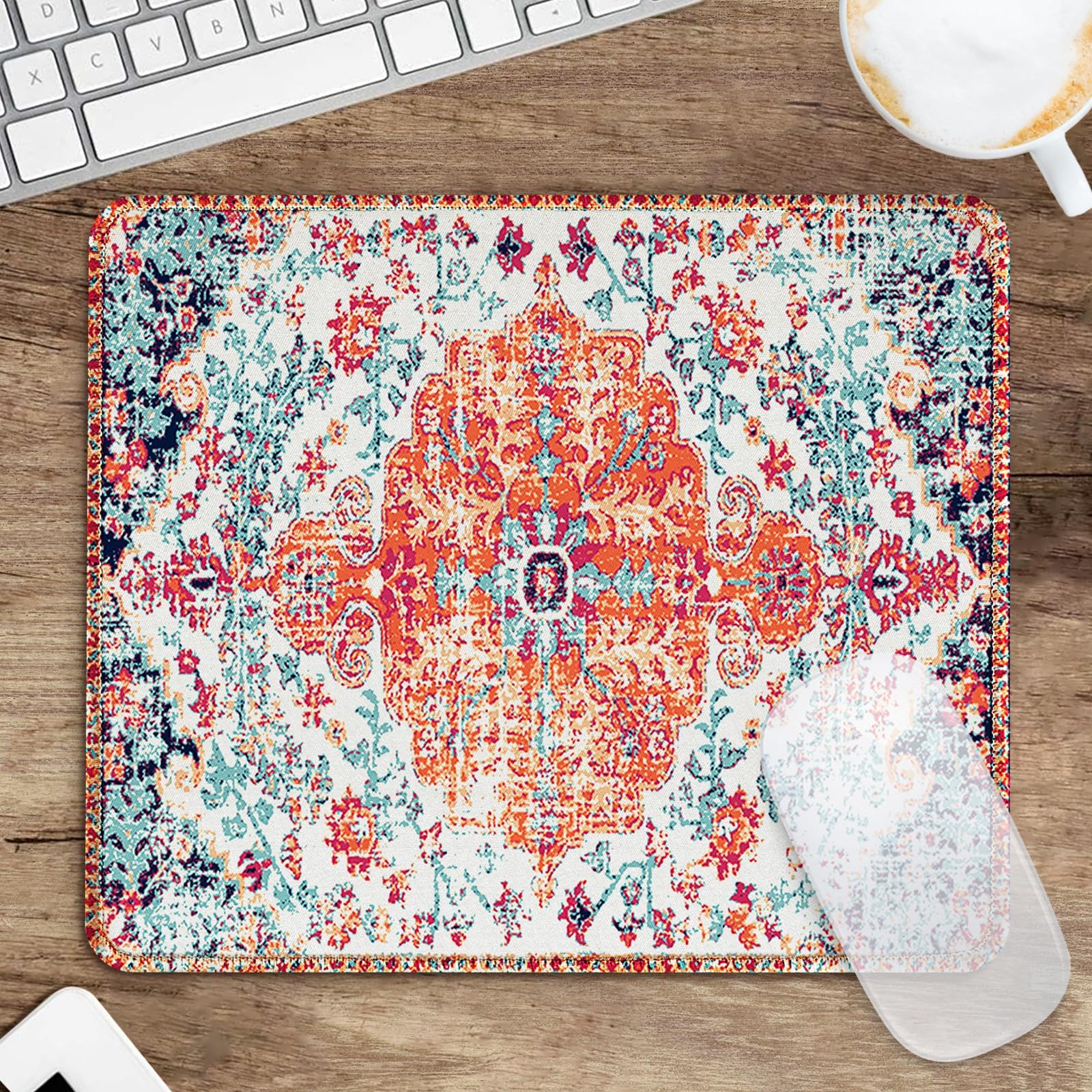 Amazon.com: Seorsok Square Aesthetic Boho Vintage Mouse Pad,Office Home ...