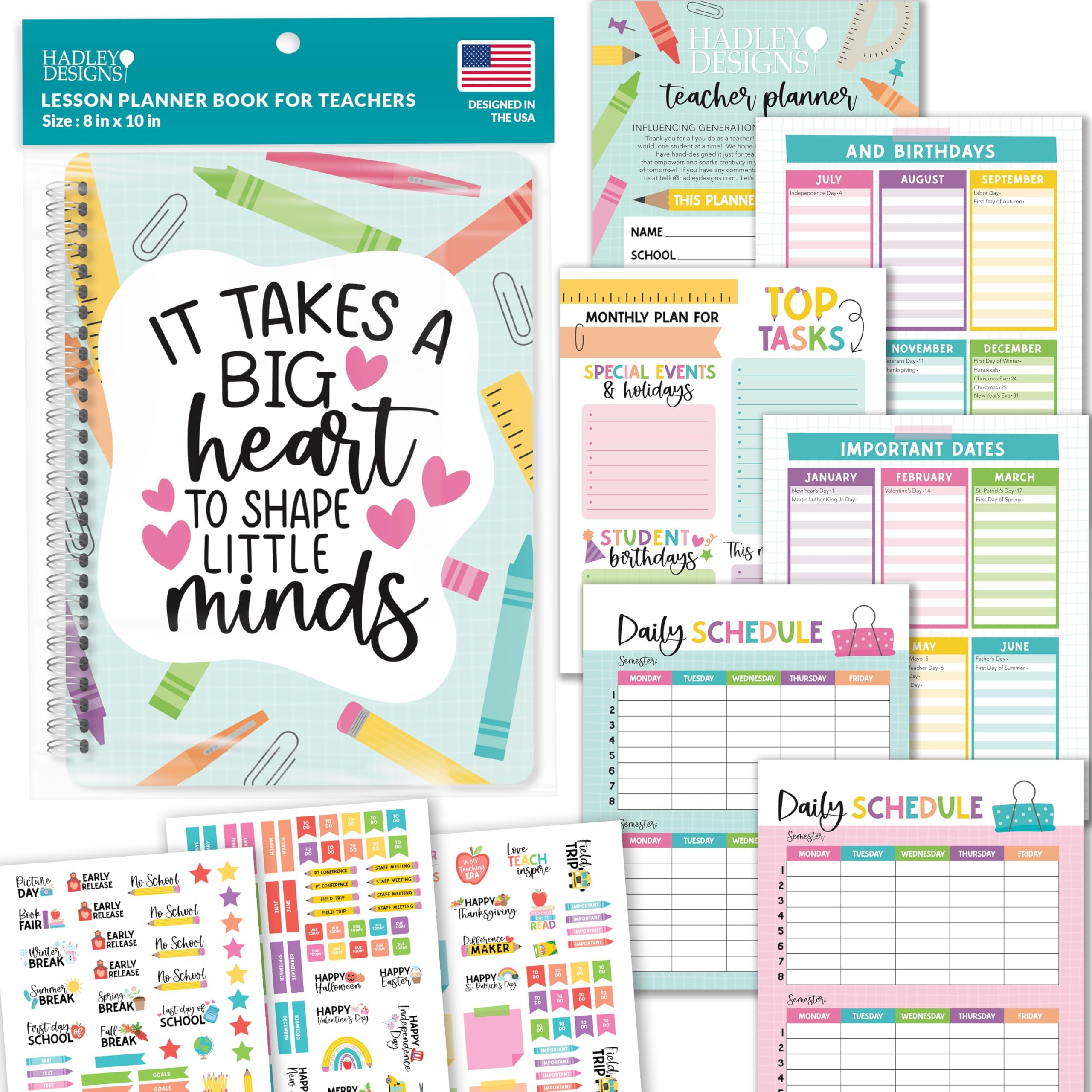 Amazon.com : Teacher Created Resources Pastel Pop Lesson Planner 8.5 ...