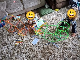 Amazon.com: RAINBOW TOYFROG Straw Constructor Toys Stem Building Toys ...