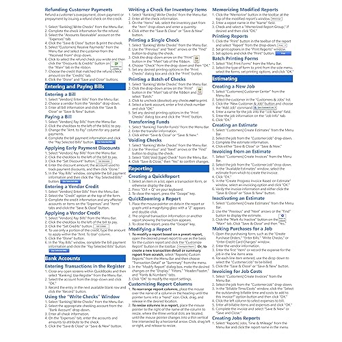 Snapklik.com : QuickBooks Desktop Pro 2022 Quick Reference Training Card - Laminated Tutorial ...