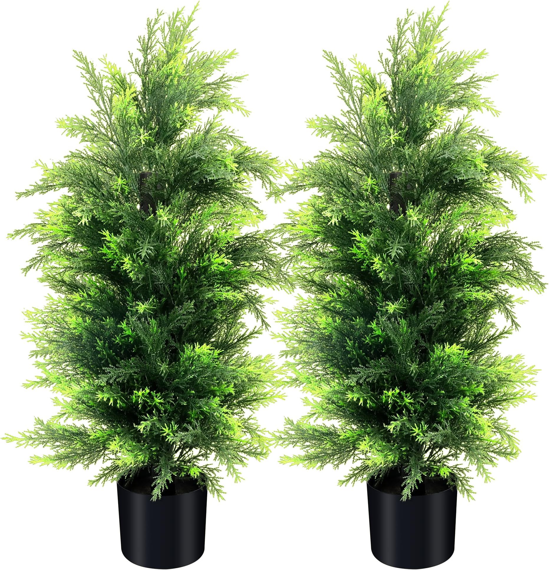 Amazon.com - I.C.ELAINE 5 Foot Topiary Trees Artificial Outdoor 2 Pack ...