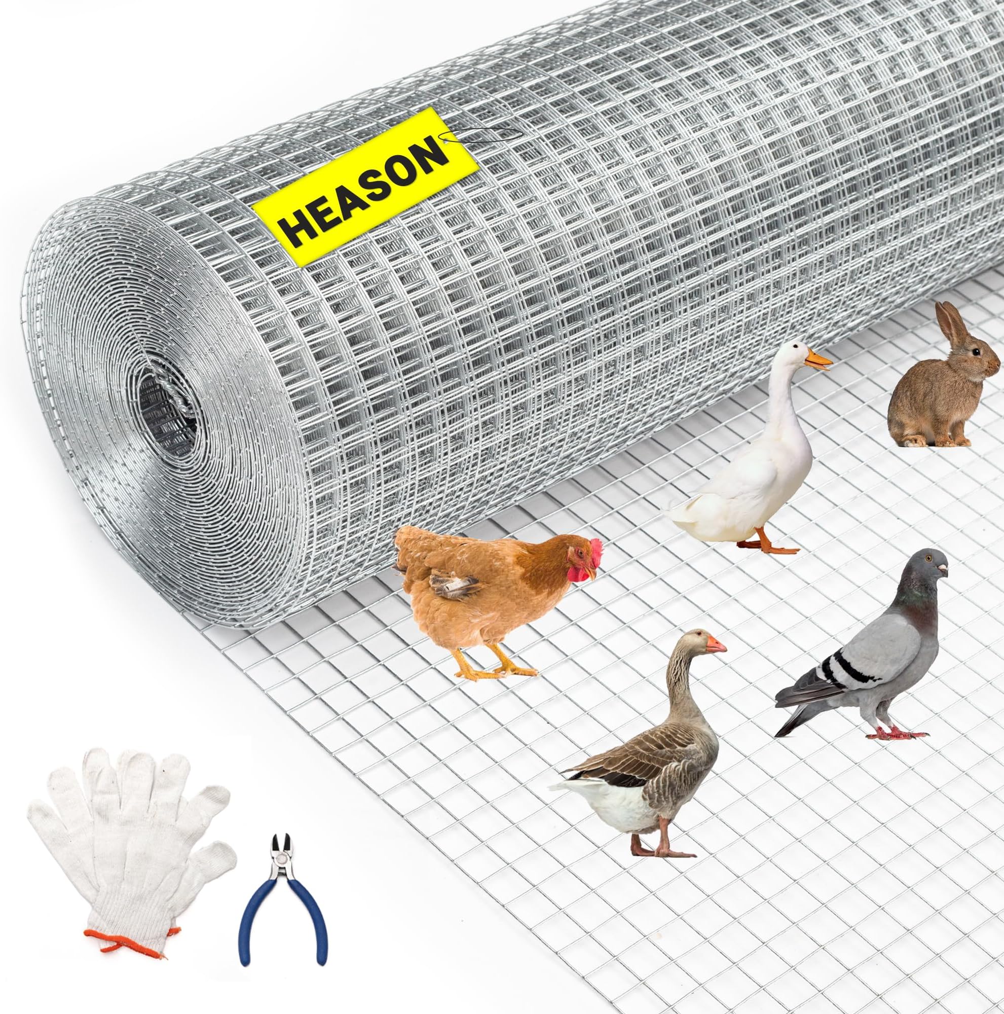 Hardware Cloth 50" x 36" 1/2 inch Wire Mesh 19 Gauge Mesh Roll Hot ...