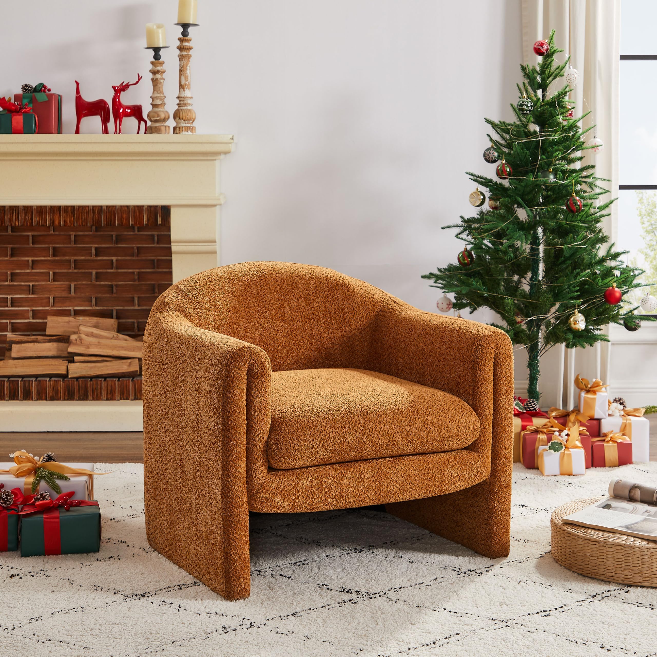 Amazon.com: VANOMi Living Room Accent Chair, U Shaped Club Chair, and ...
