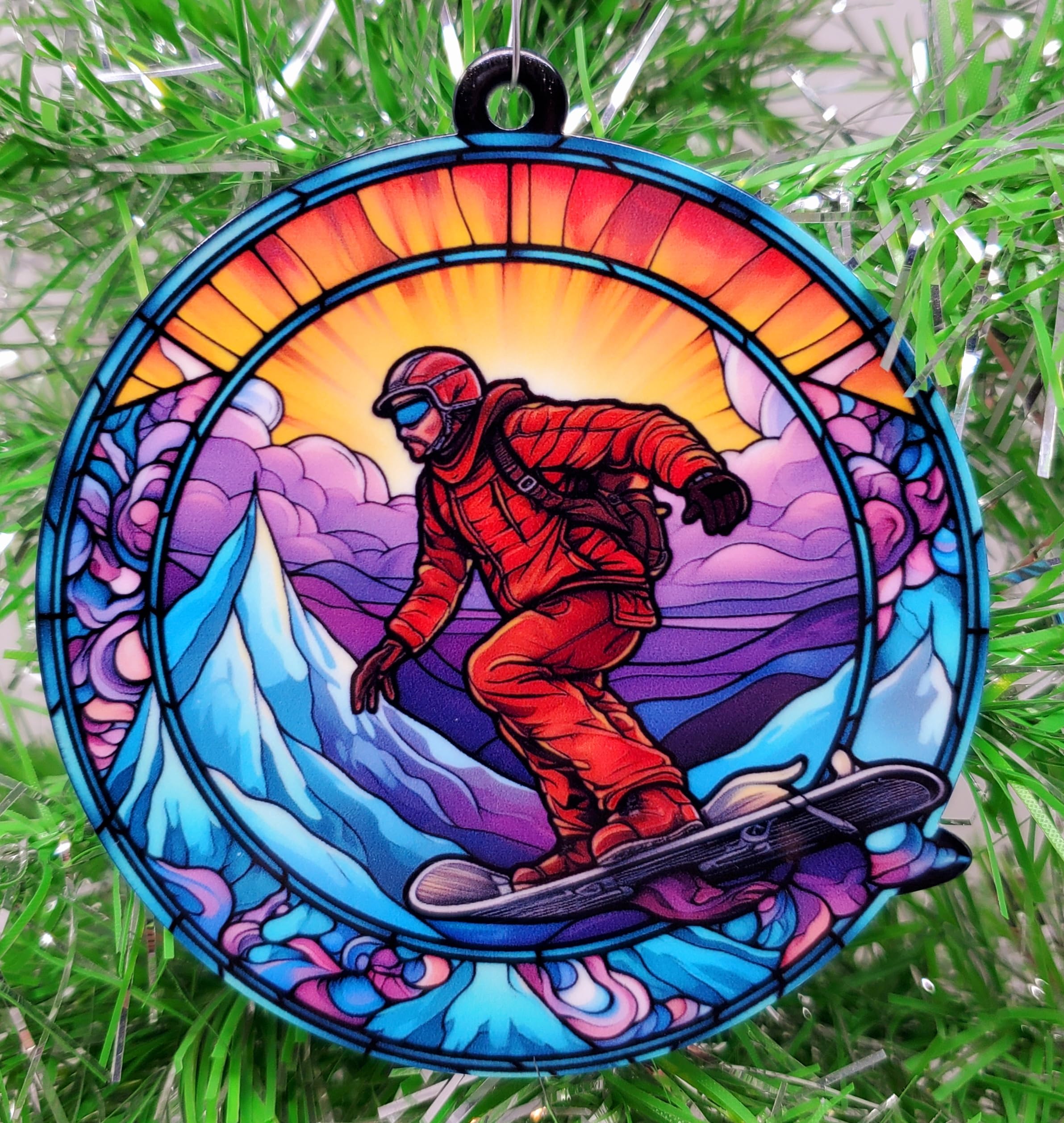 Amazon.com: Snowboarding Ornament Snowboarder Snowboard Christmas ...