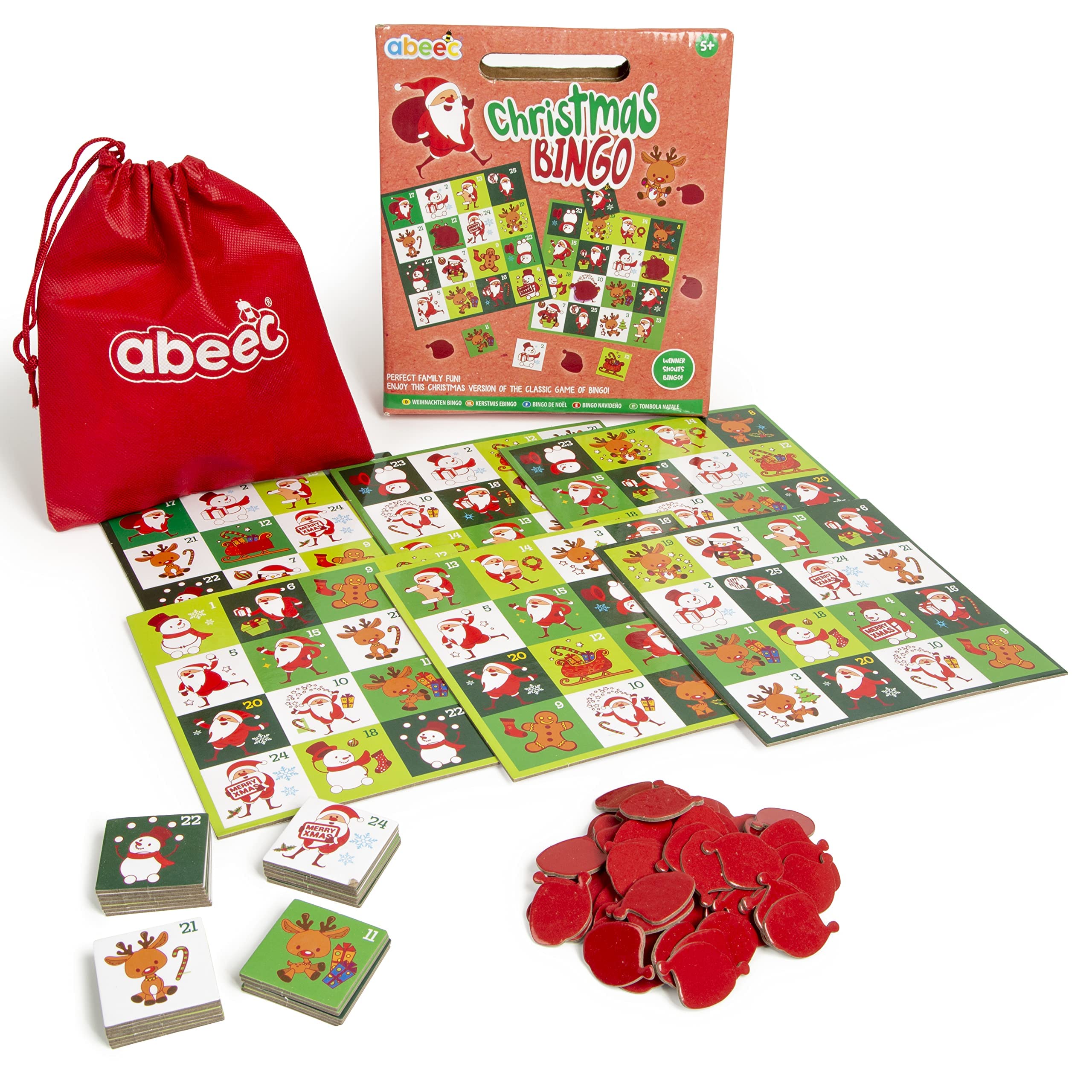 Buy Abeec Christmas Bingo Bingo Game For Children And Adults Includes 