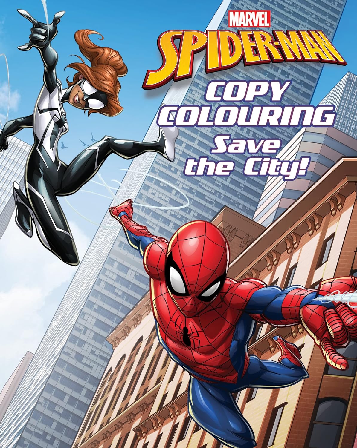 Marvel Spider-Man: Copy Colouring Save The City | 24 Pages | Coloring ...
