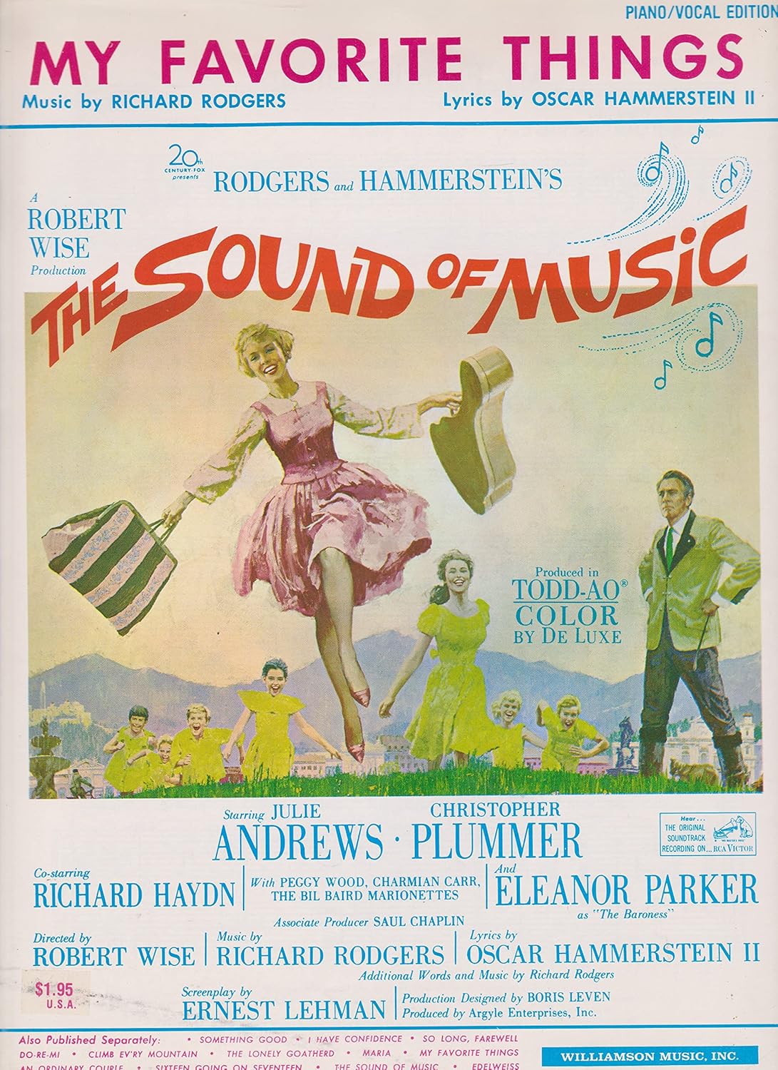 My Favorite Things The Sound of Music Piano/Vocal Edition Sheet Music ...